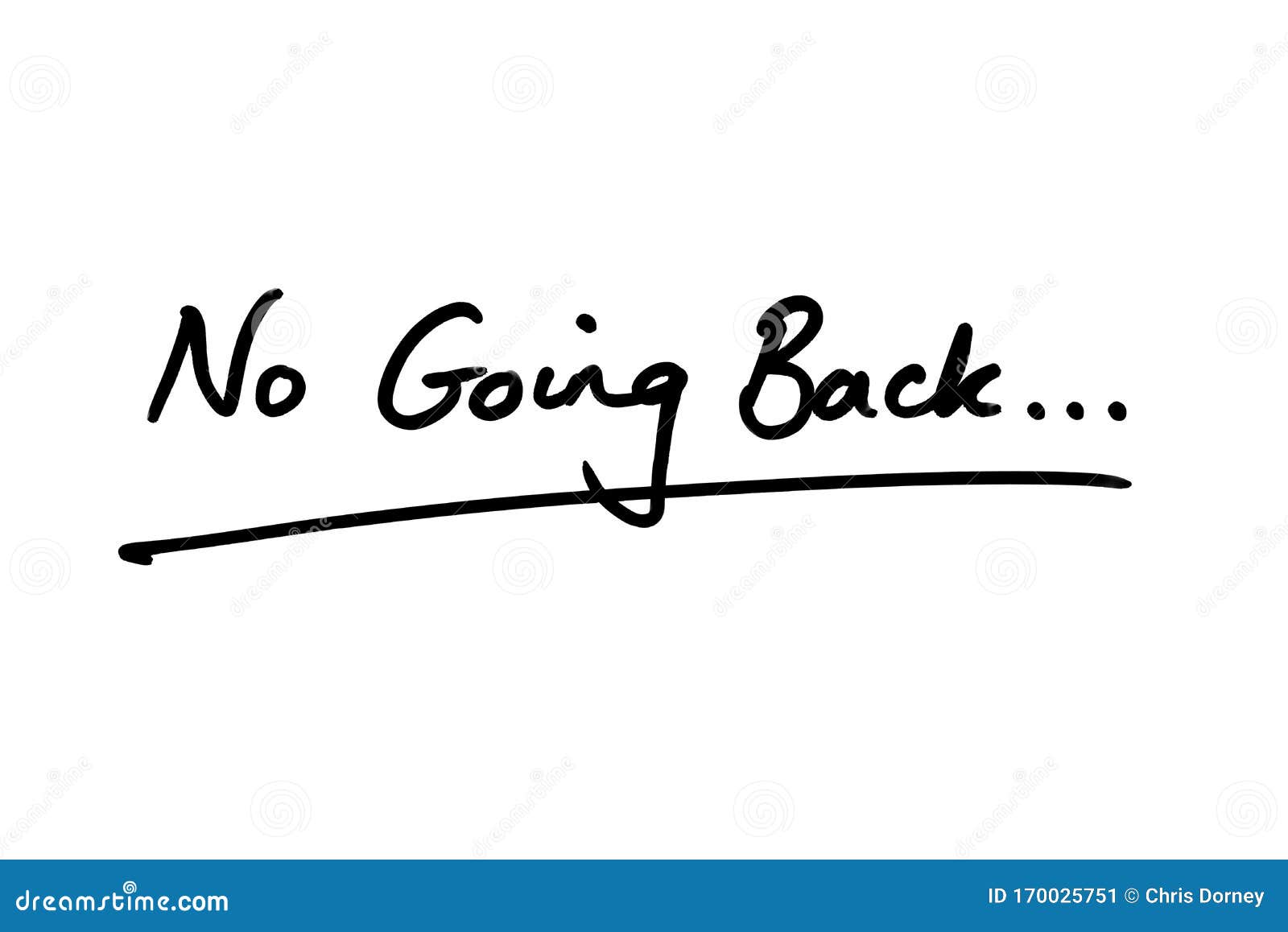 No Going Back stock illustration. Illustration of dont - 170025751