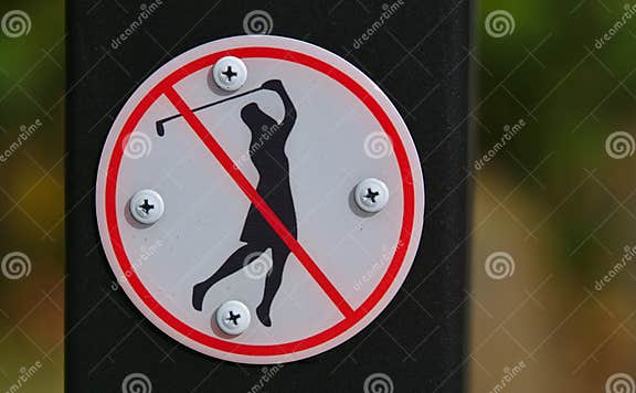 No golf allowed sign stock photo. Image of outdoor, golf - 146560378