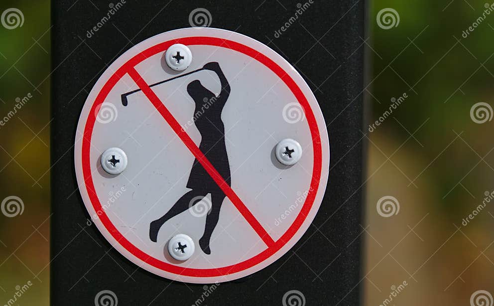 No golf allowed sign stock photo. Image of outdoor, golf - 146560378