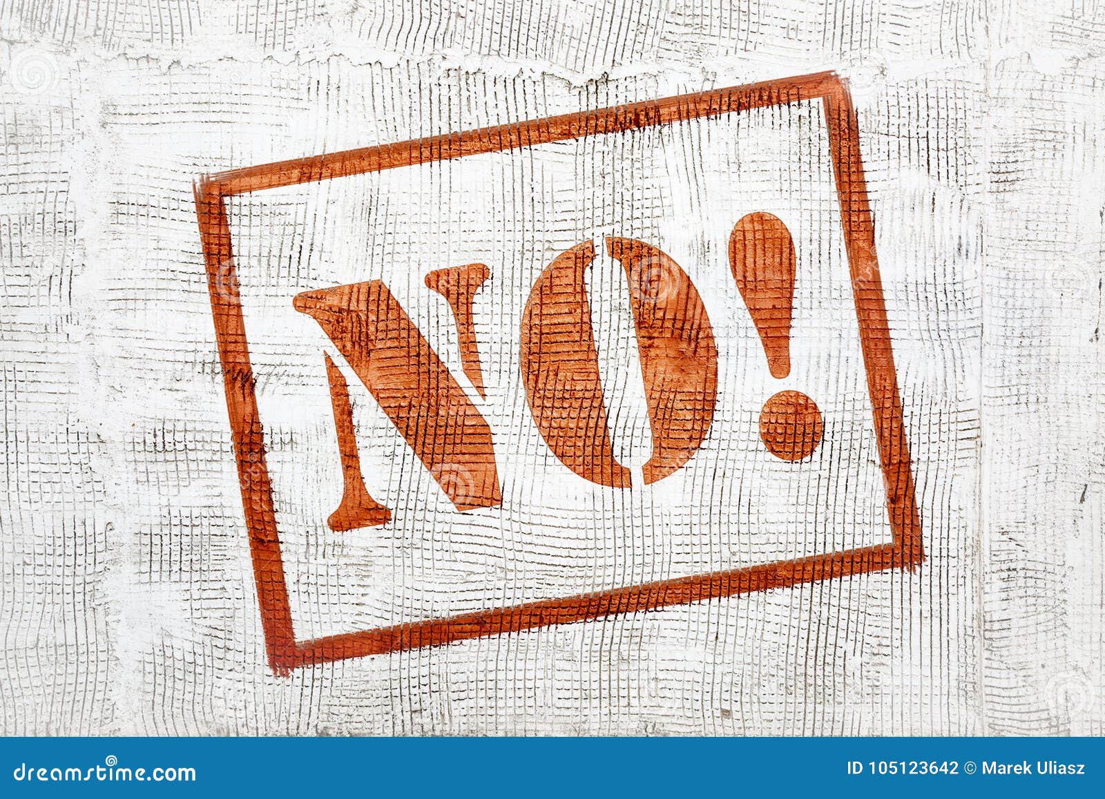 NO! Graffiti on White Stucco Wall Stock Photo - Image of mesh, vote ...