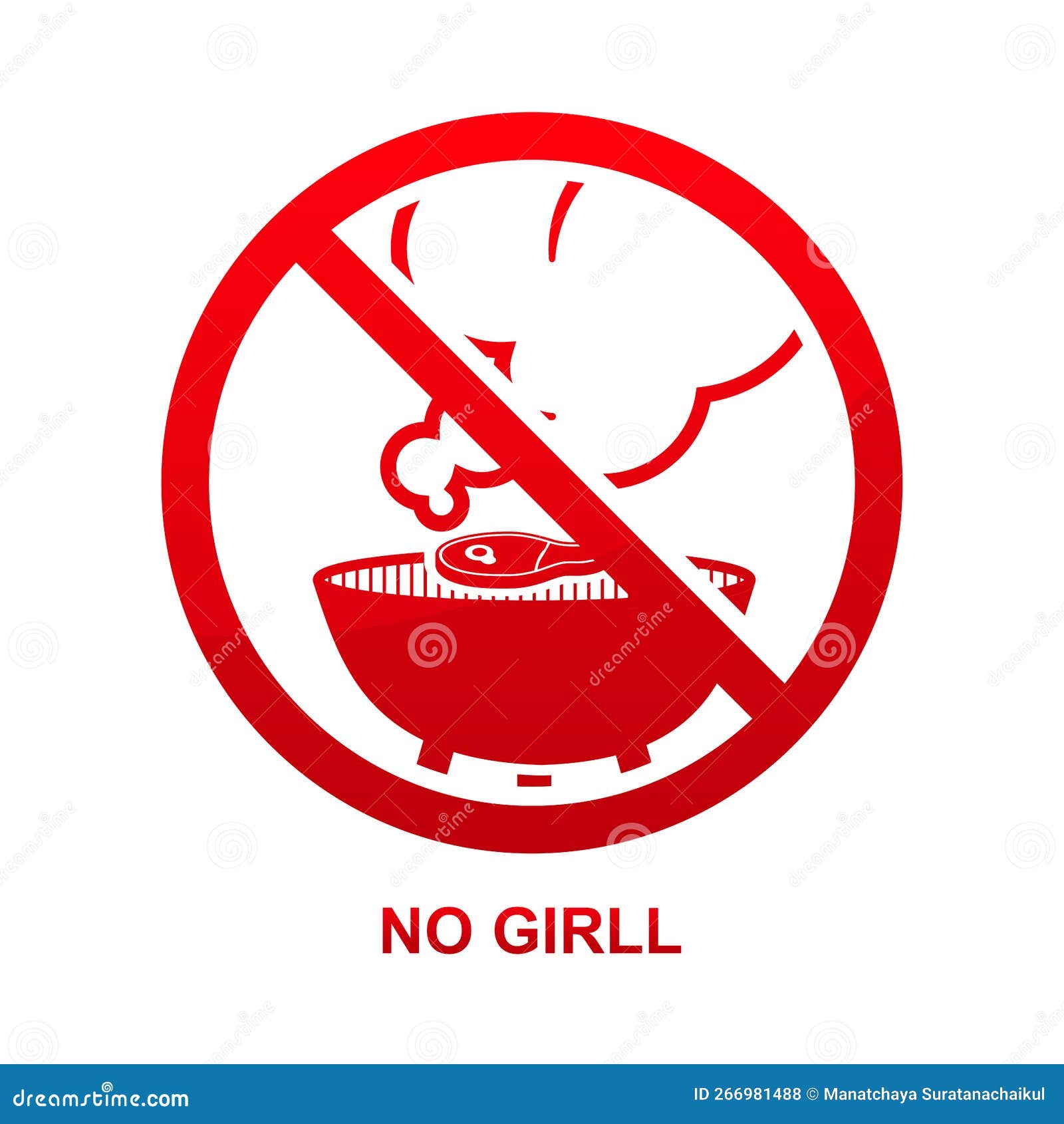 No Grill Sign Isolated on White Background Stock Vector - Illustration ...