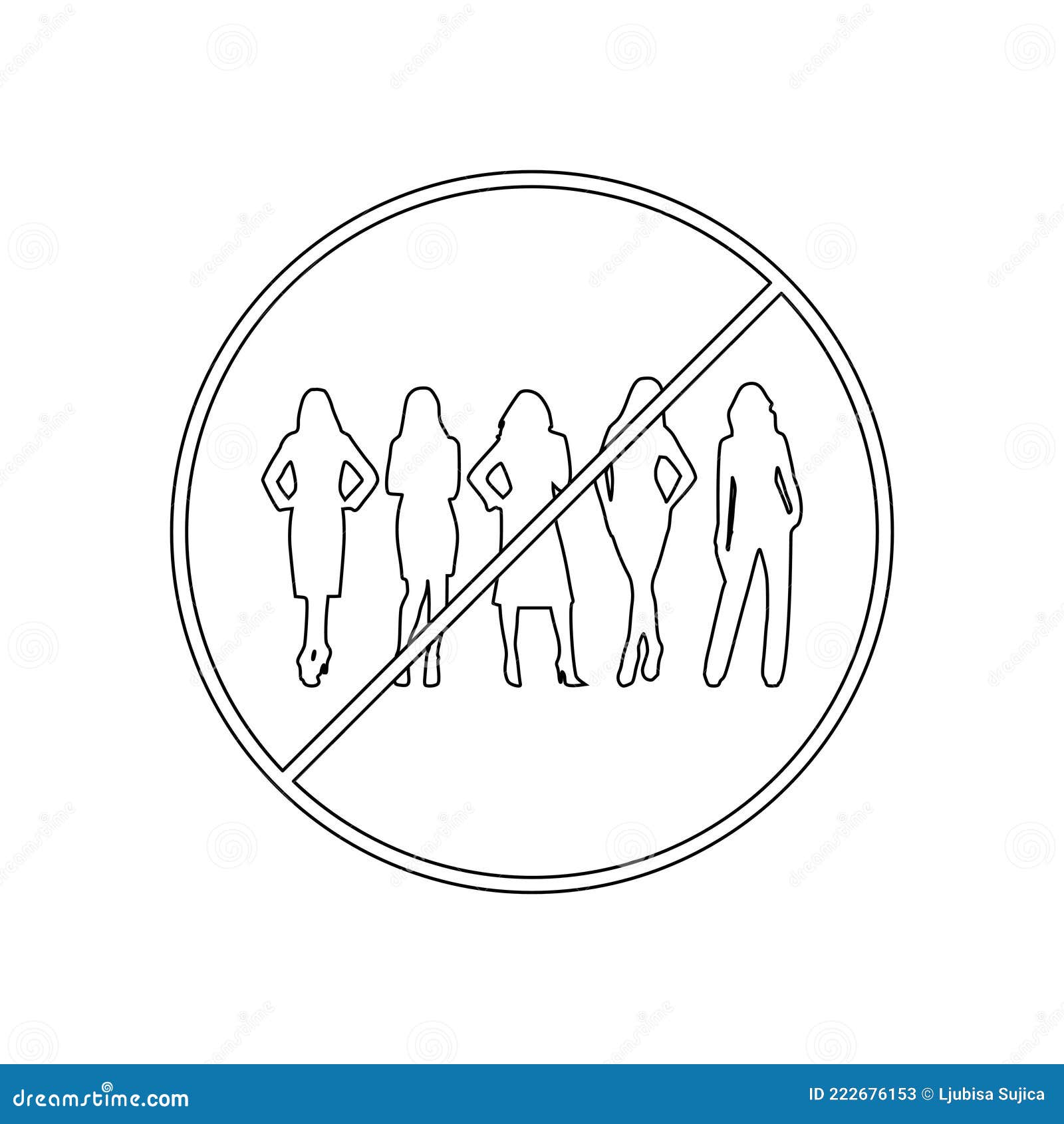 No Group Icon Isolated on White Background Stock Vector - Illustration ...