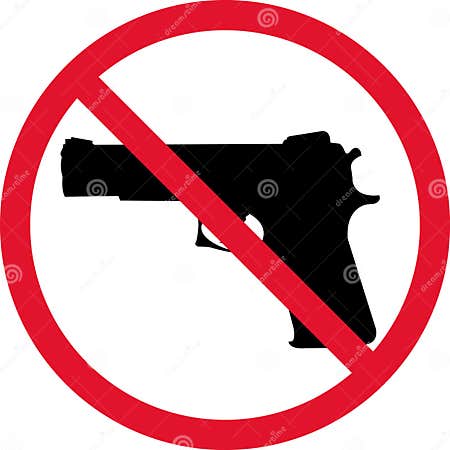 No gun stock vector. Illustration of vector, forbid, forbidden - 6381744