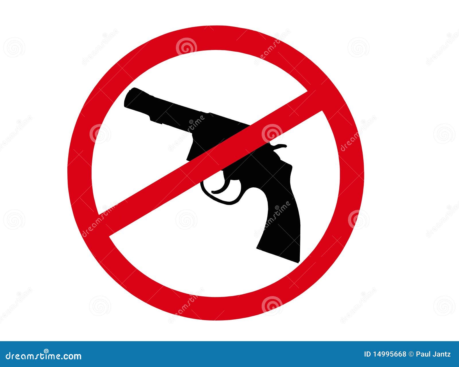No guns sign stock illustration. Illustration of silhouette - 14995668