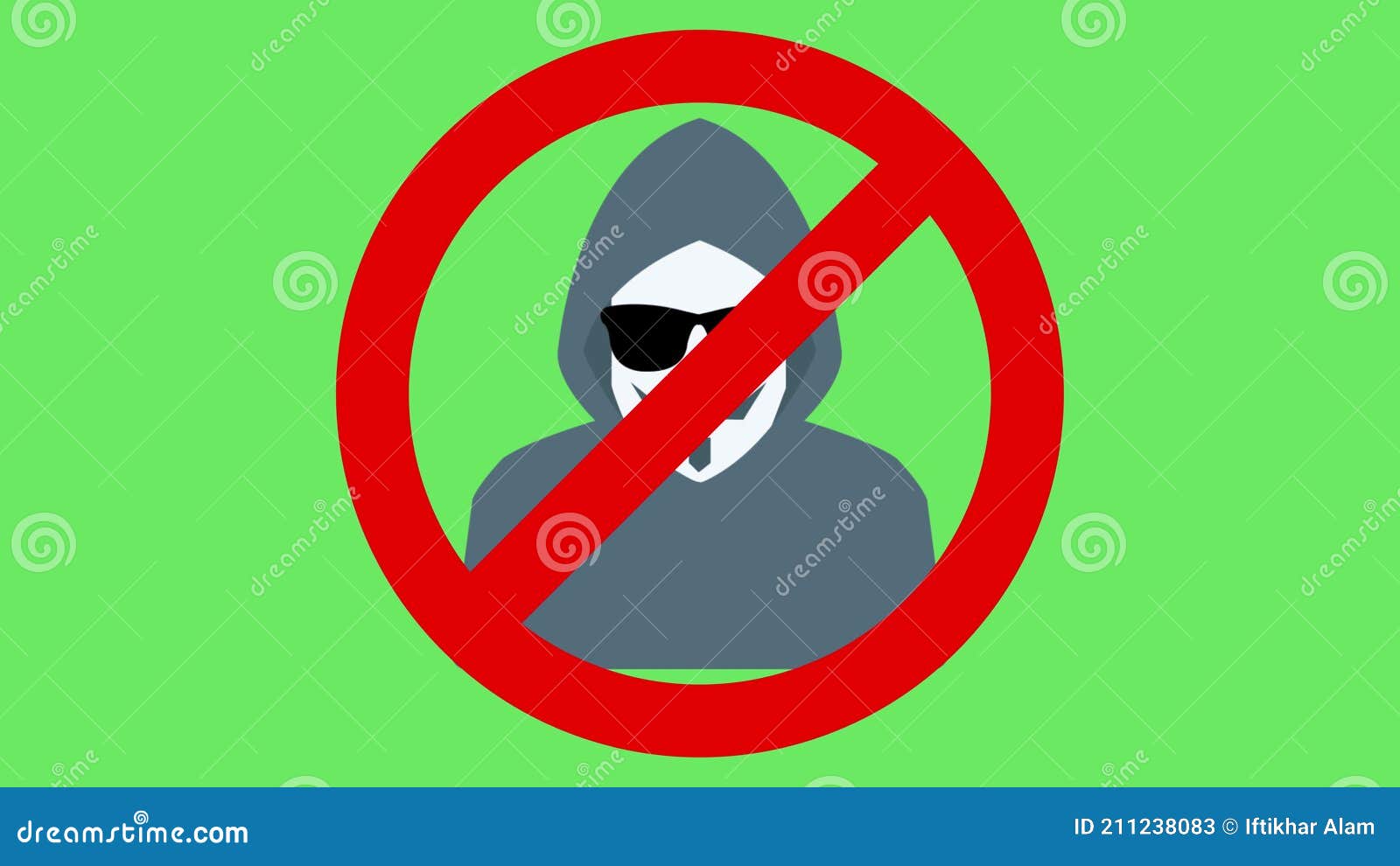 No Hacking, No Hacking Sign Close Up with a Green Screen Animation ...