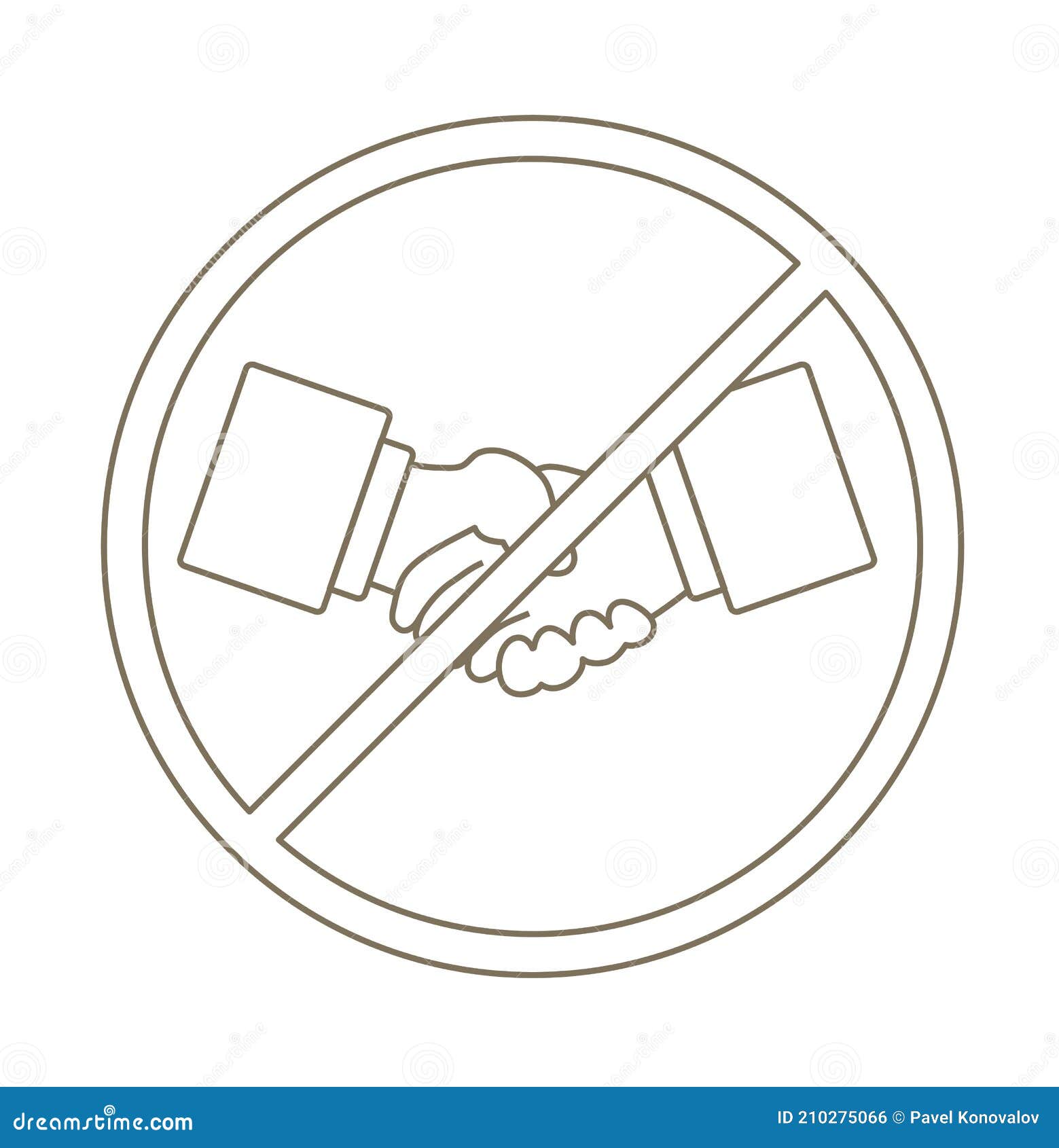 No Hand Shake Icon stock vector. Illustration of deal - 210275066