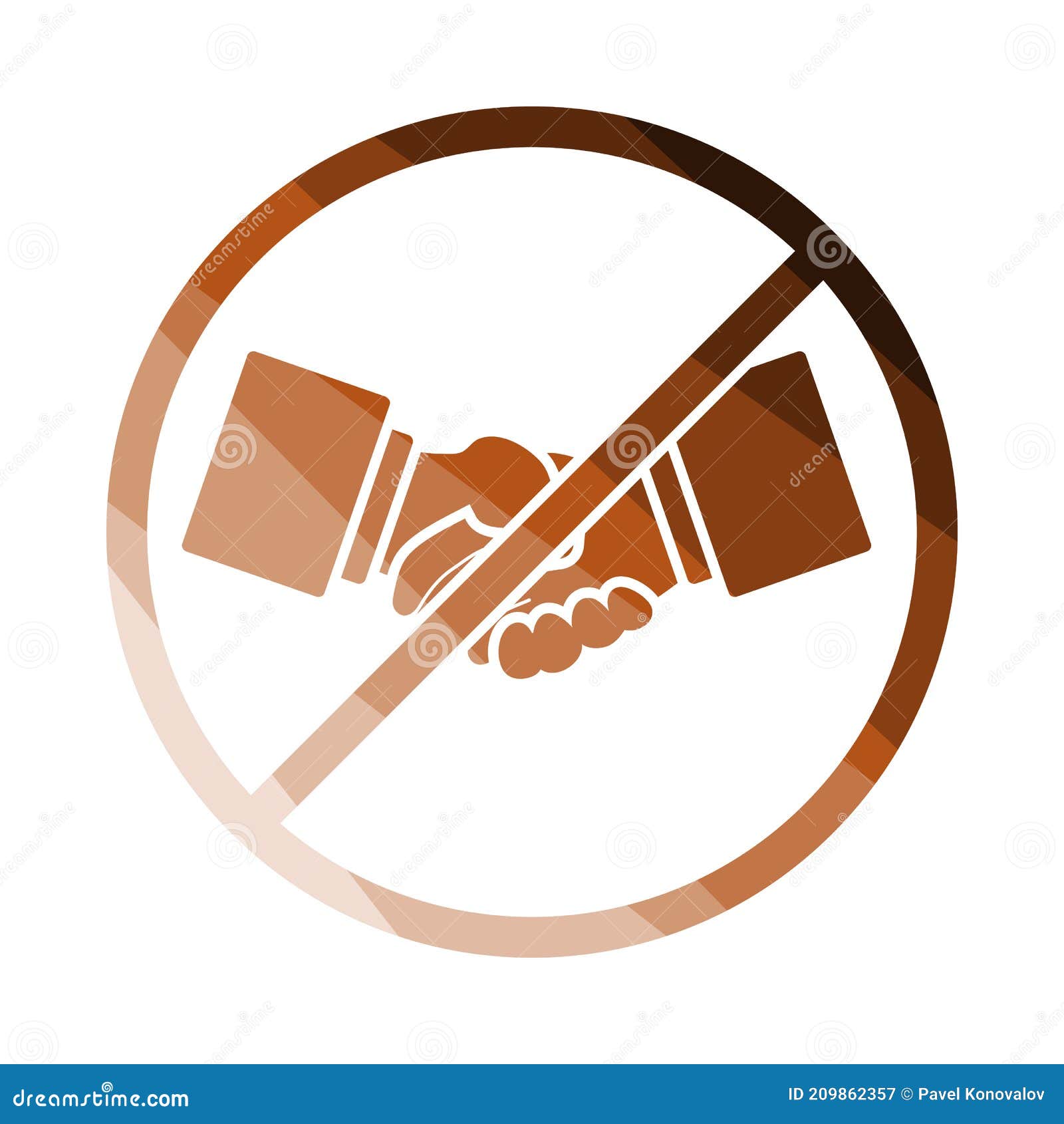 No Hand Shake Icon stock vector. Illustration of people - 209862357