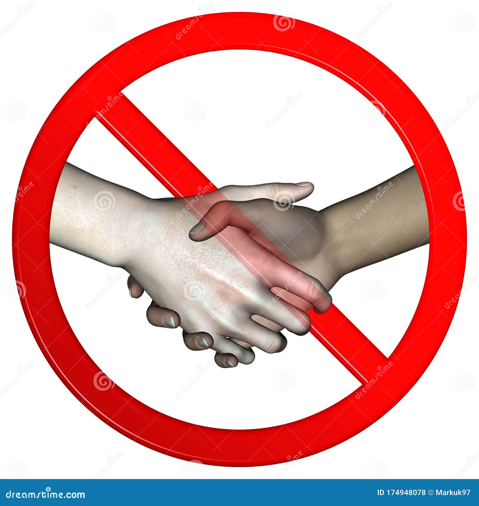 No Hand Shaking Sign stock illustration. Illustration of sign - 174948078