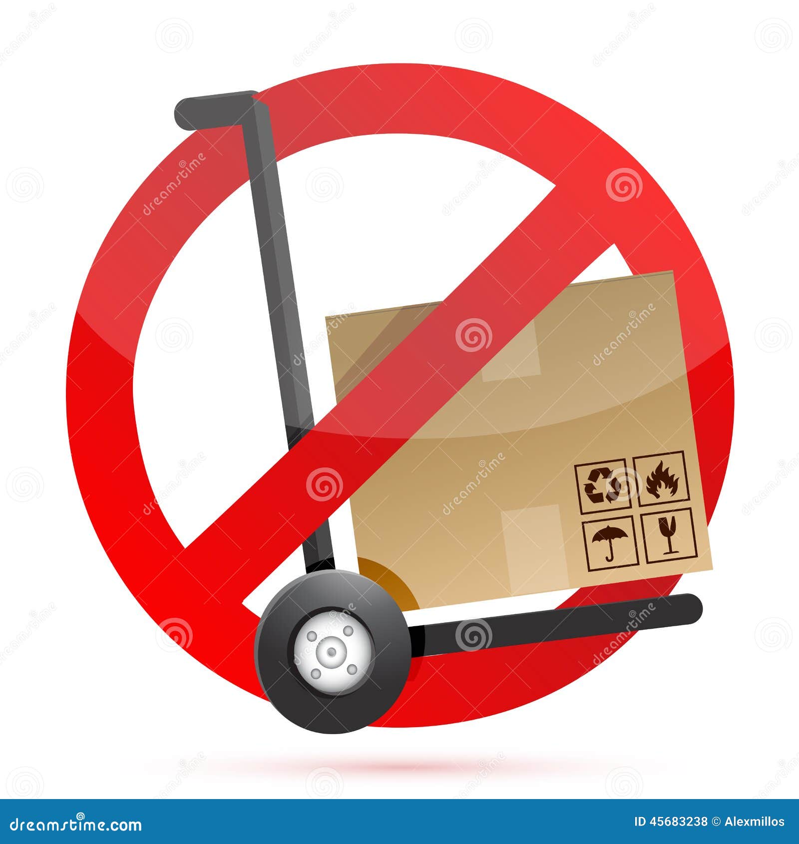 No Hand Allowed. Do Not Touch Sign. Vector Illustration | CartoonDealer ...