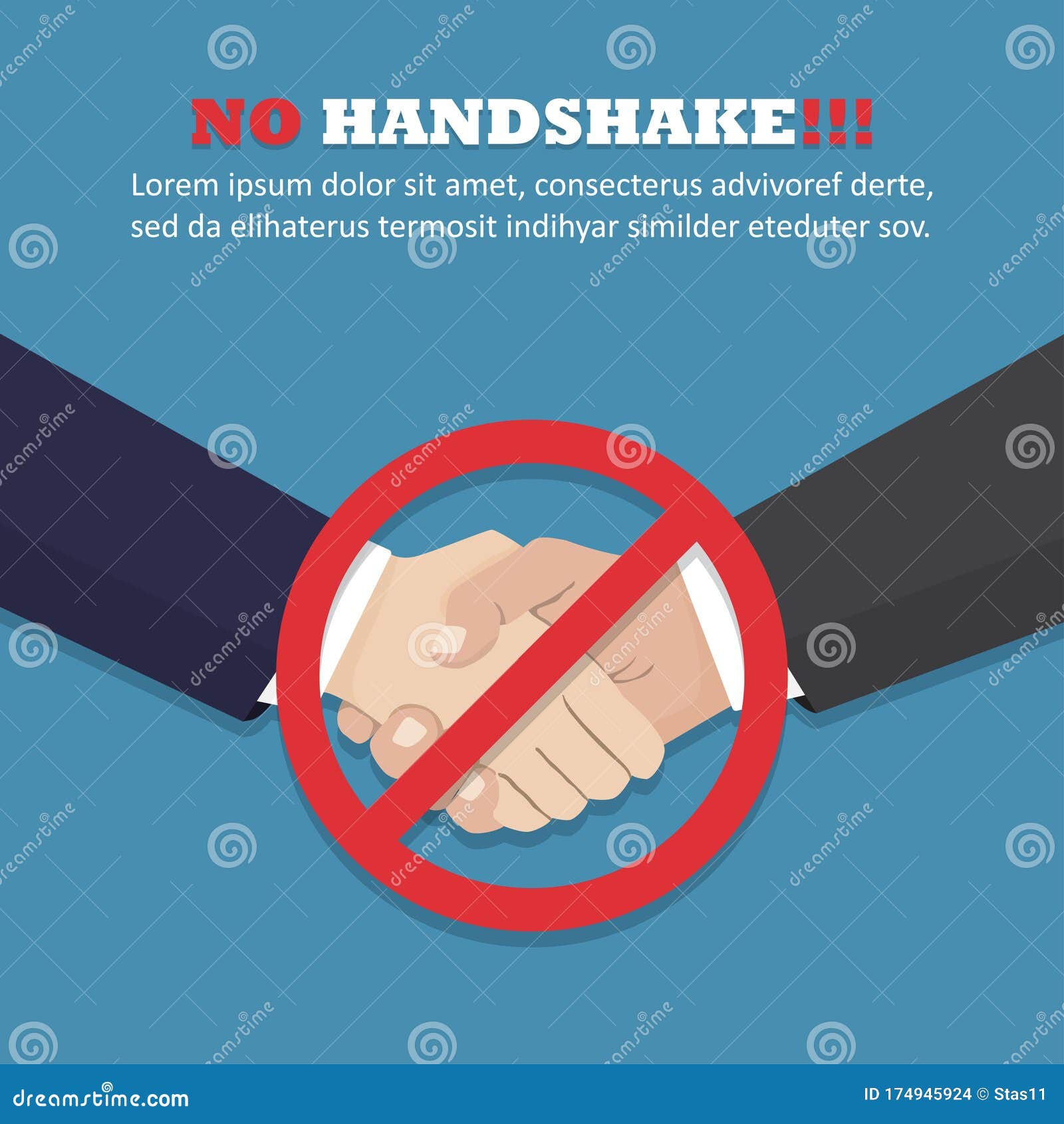 No Handshake Concept in a Flat Design. Vector Illustration Stock Vector ...
