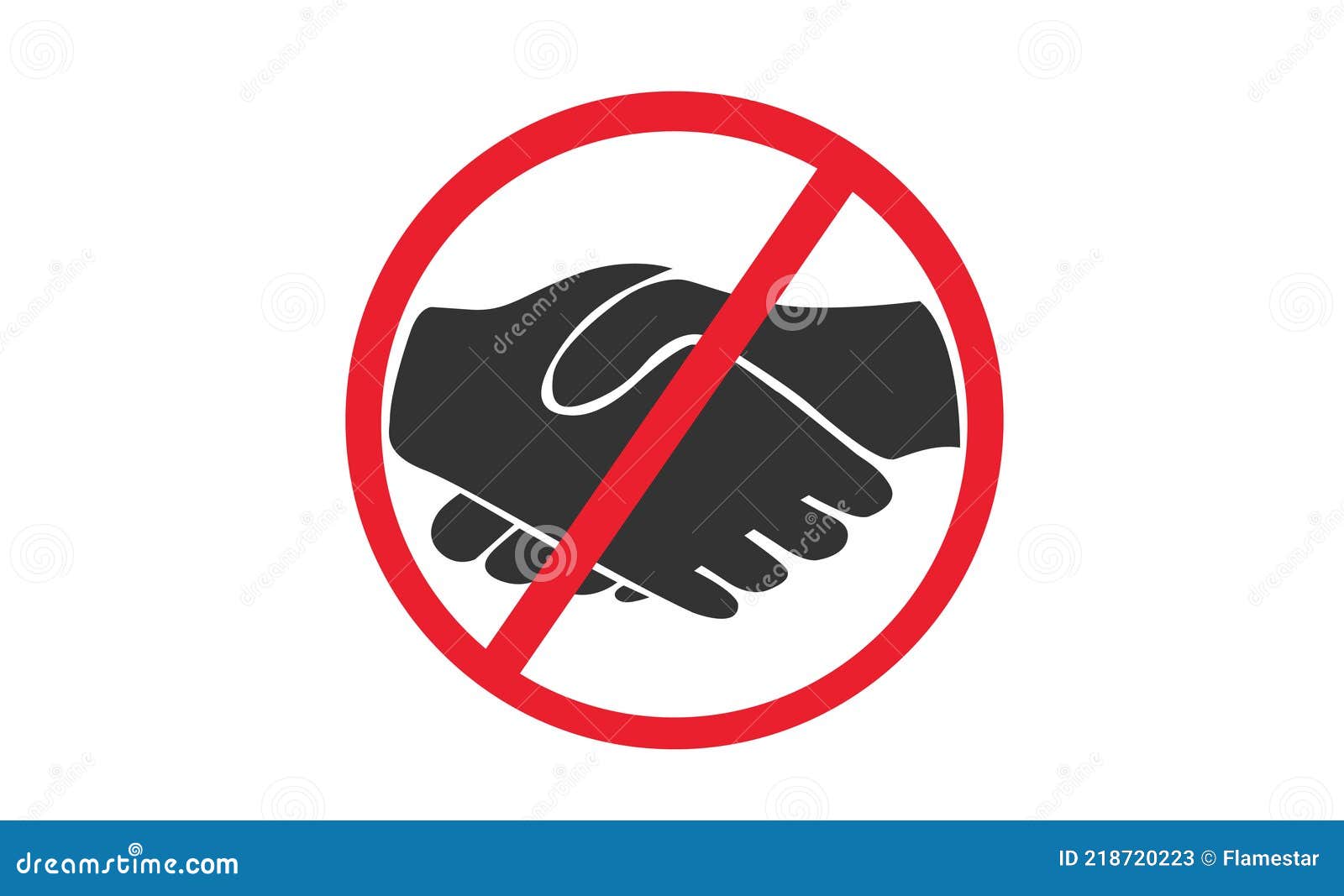 No Handshake Icon in a Flat Design. Vector Illustration Stock Vector ...