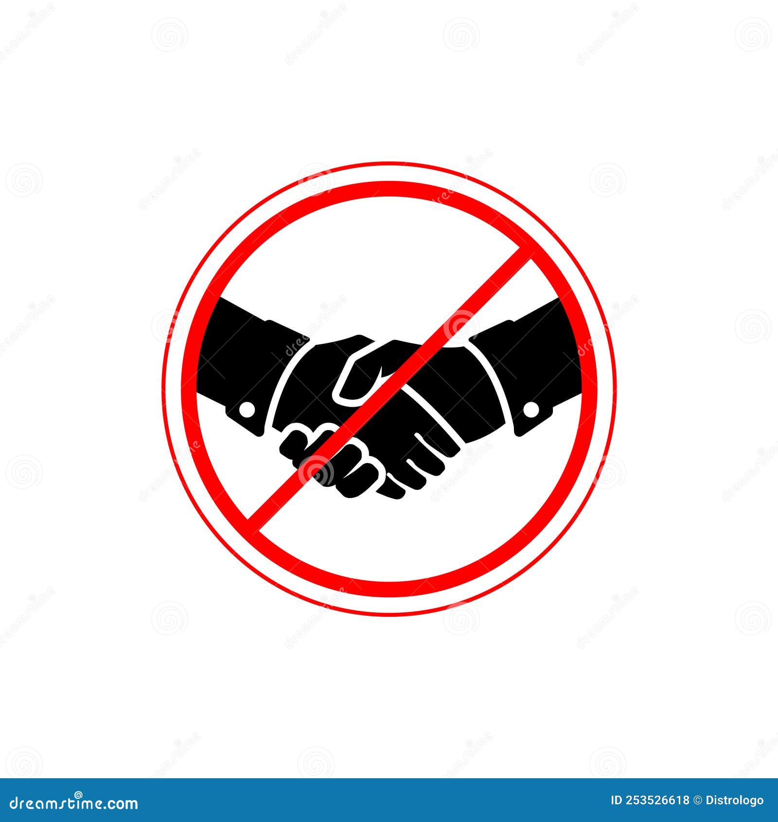No Handshake Icon Sign Symbol. No Dealing Stock Vector - Illustration ...