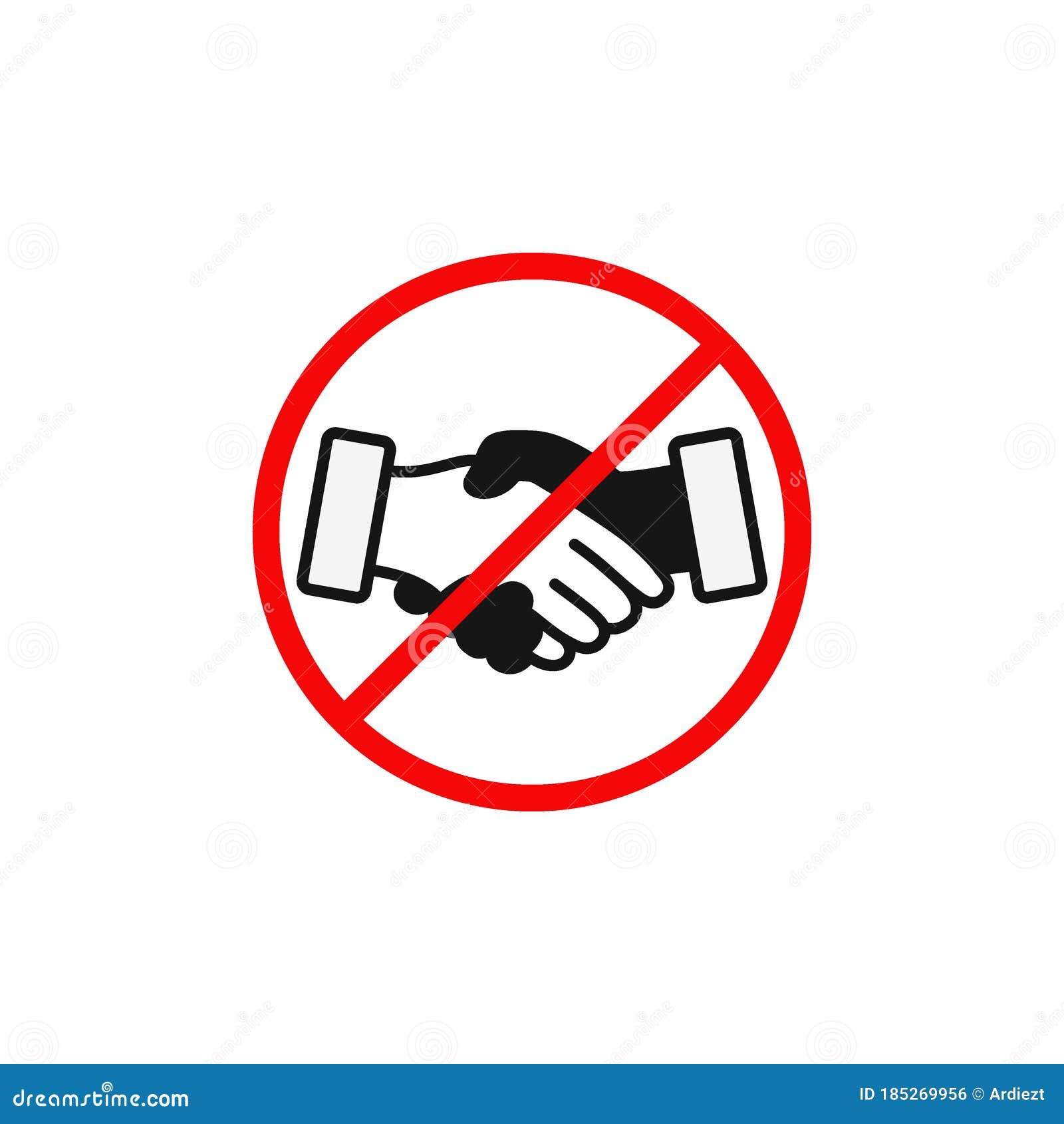 No Handshake Icon Vector Design Stock Vector - Illustration of isolated ...