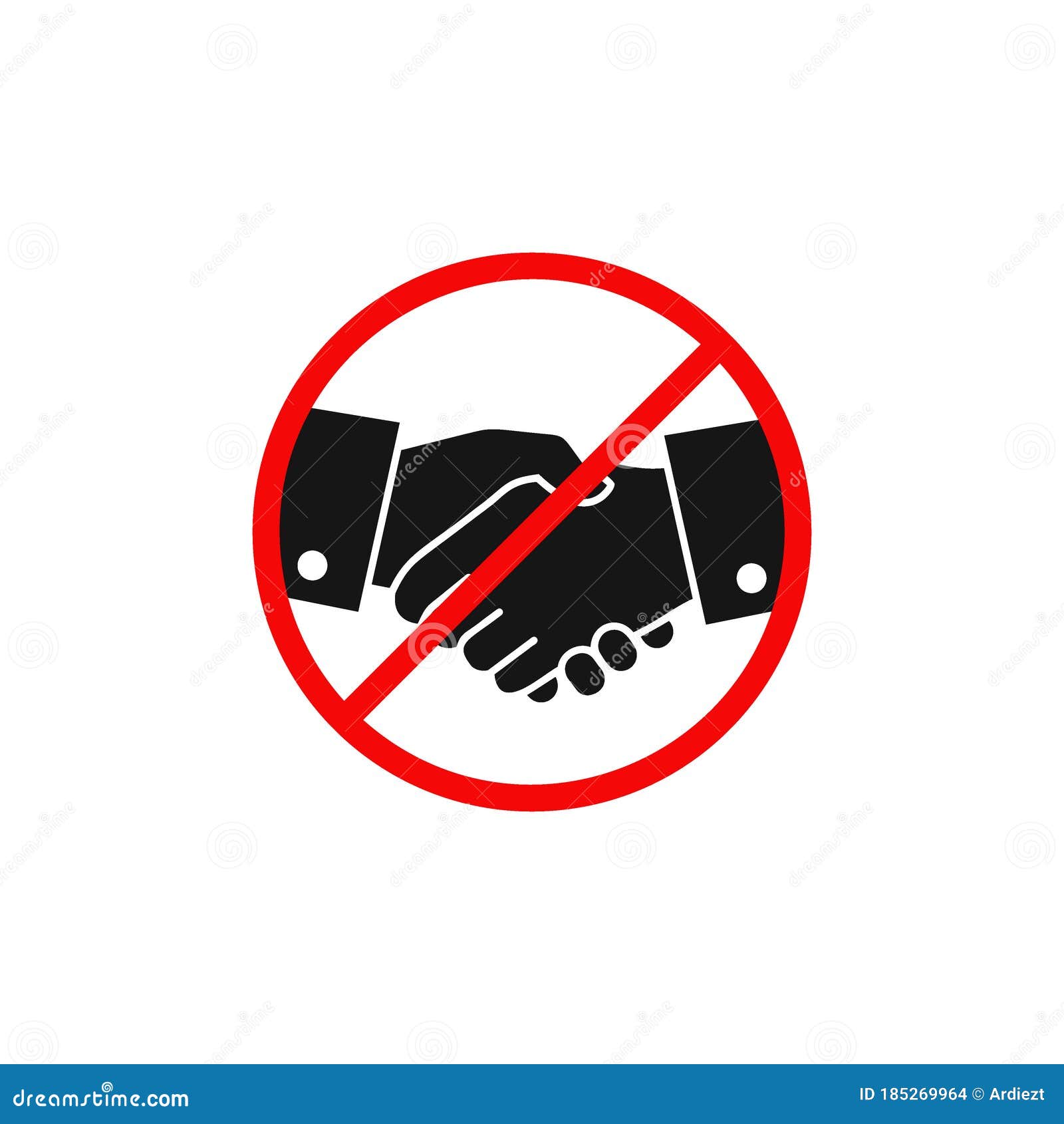 No Handshake Icon Vector Design Stock Vector - Illustration of risk ...
