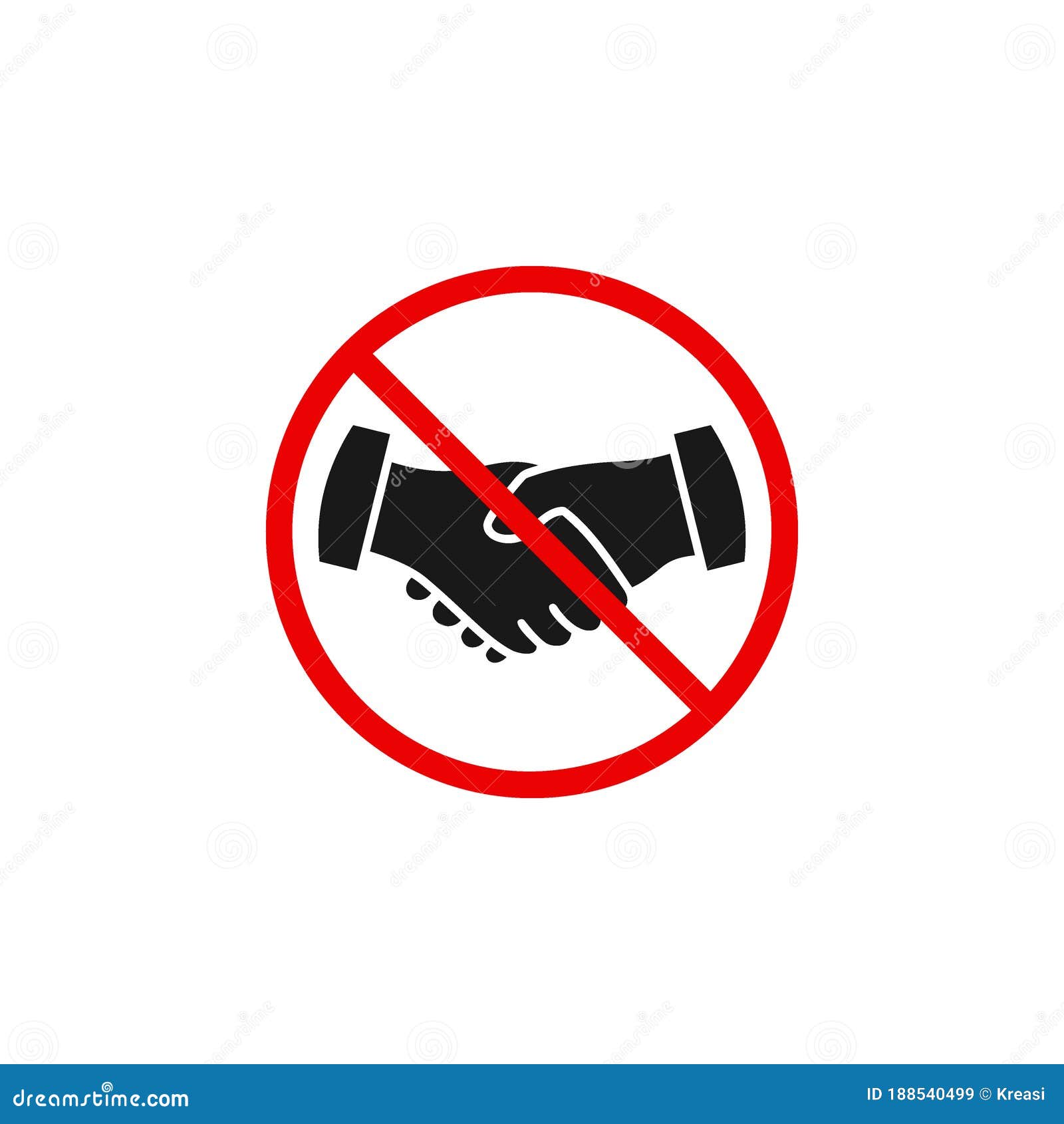 No Handshake Icon Vector Design Stock Vector - Illustration of forbid ...