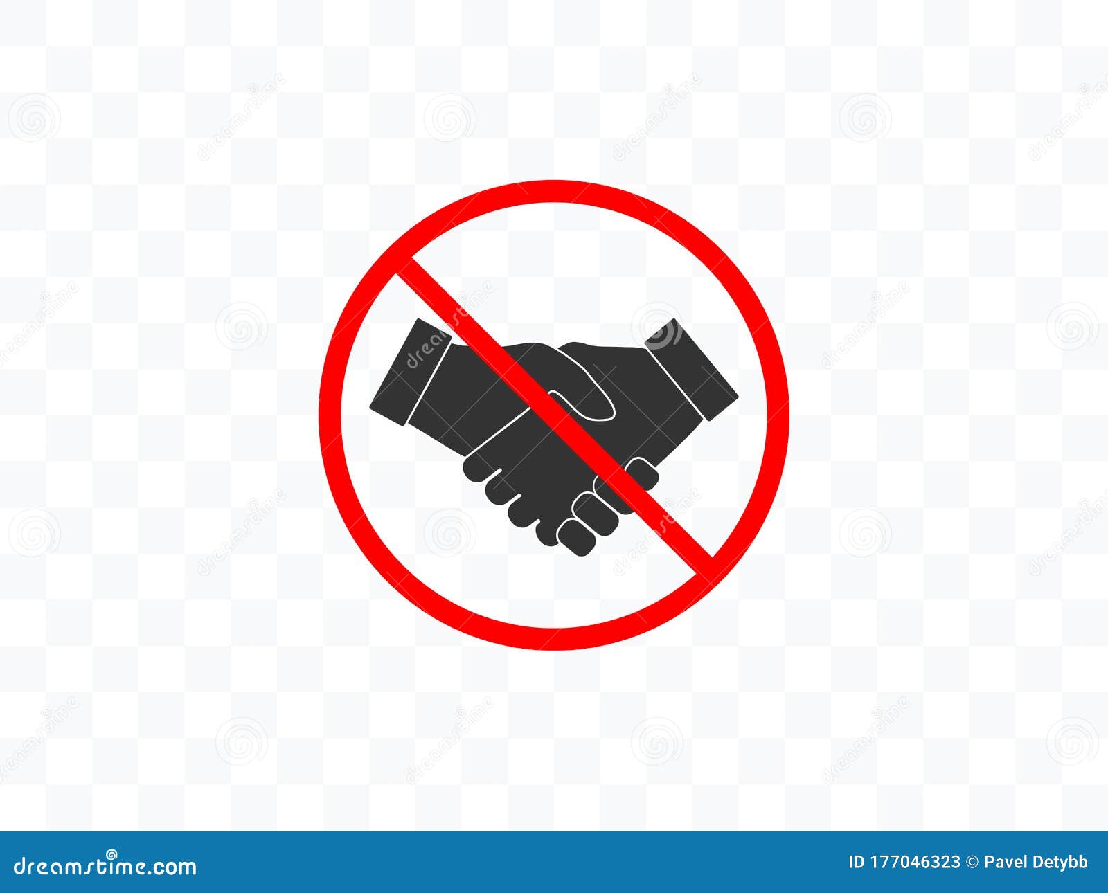 No Handshake Icon. Vector Illustration, Flat Design Stock Illustration ...