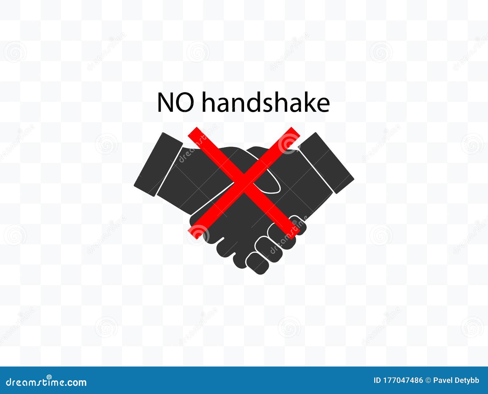 No Handshake Icon. Vector Illustration, Flat Design Stock Illustration ...