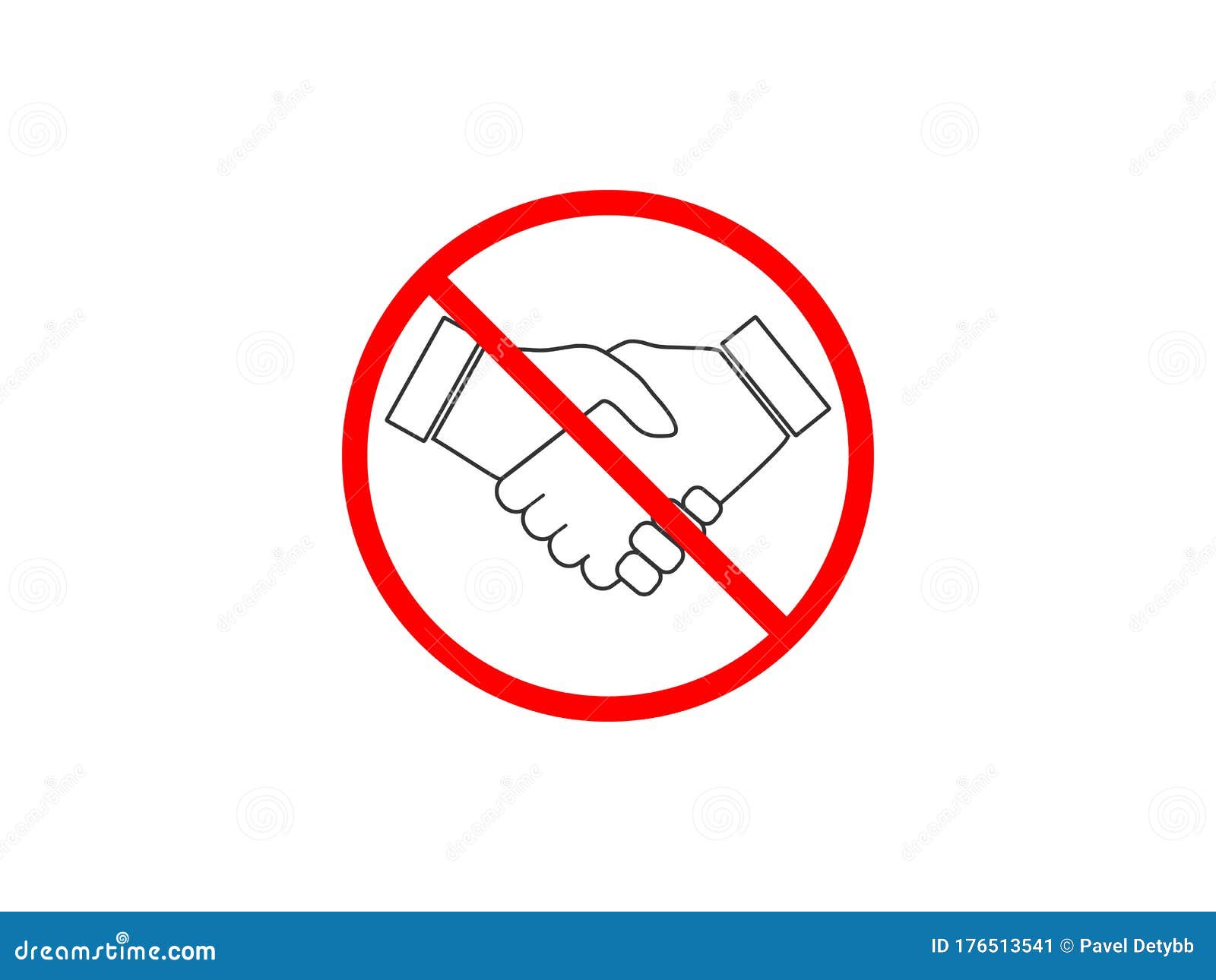 No Handshake Icon. Vector Illustration, Flat Design Stock Illustration ...