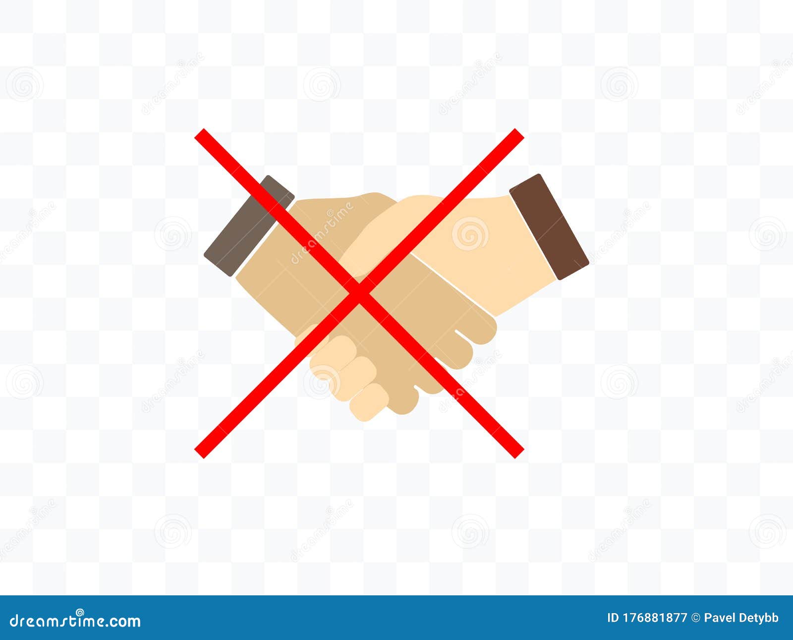 No Handshake Icon. Vector Illustration, Flat Design Stock Illustration ...