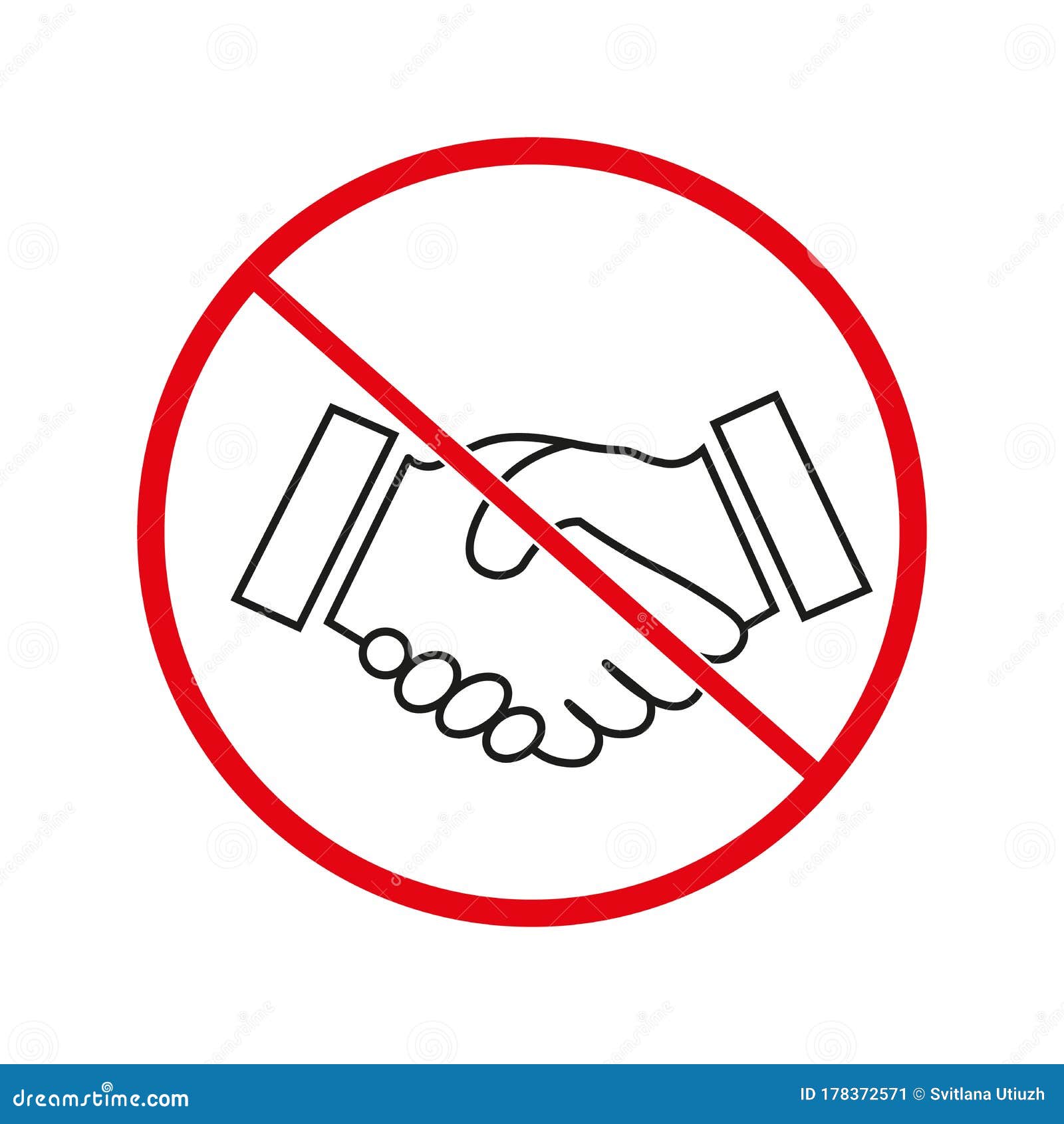 No Handshake Icon Vector Illustration Isolated on White Background ...