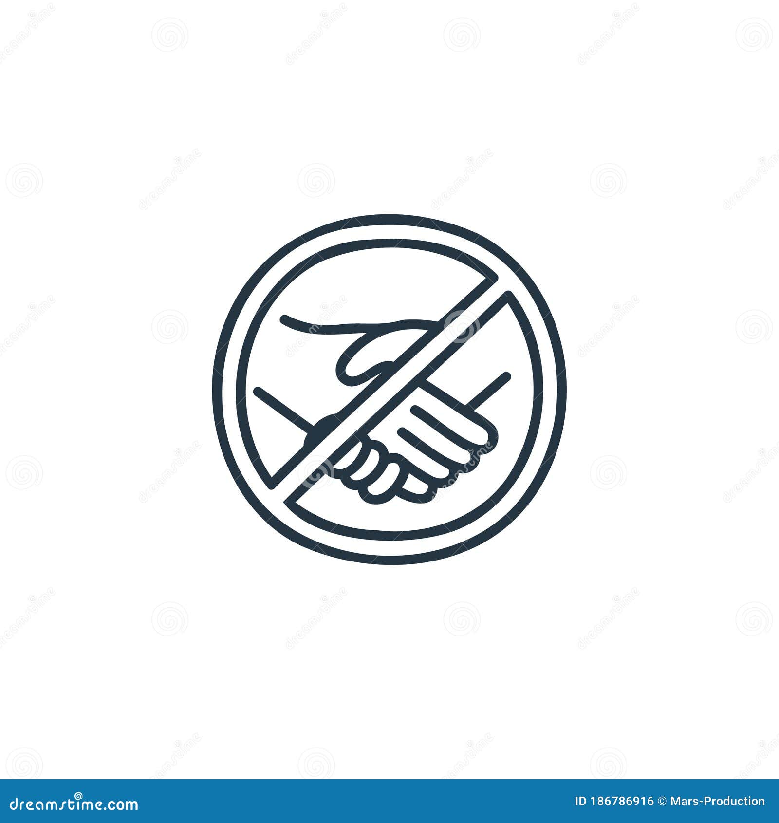 No Handshake Vector Icon. No Handshake Editable Stroke Stock Vector ...