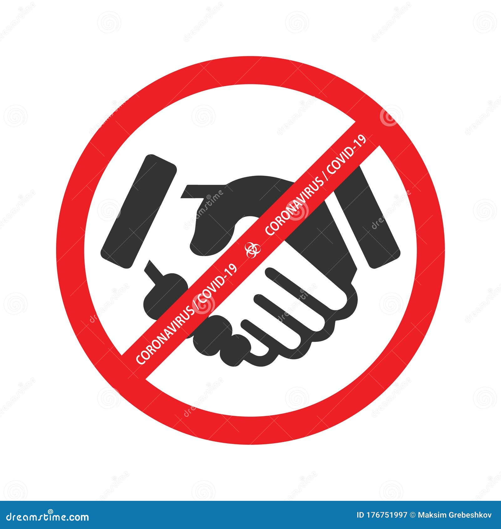 No handshake vector icon stock illustration. Illustration of prevention ...
