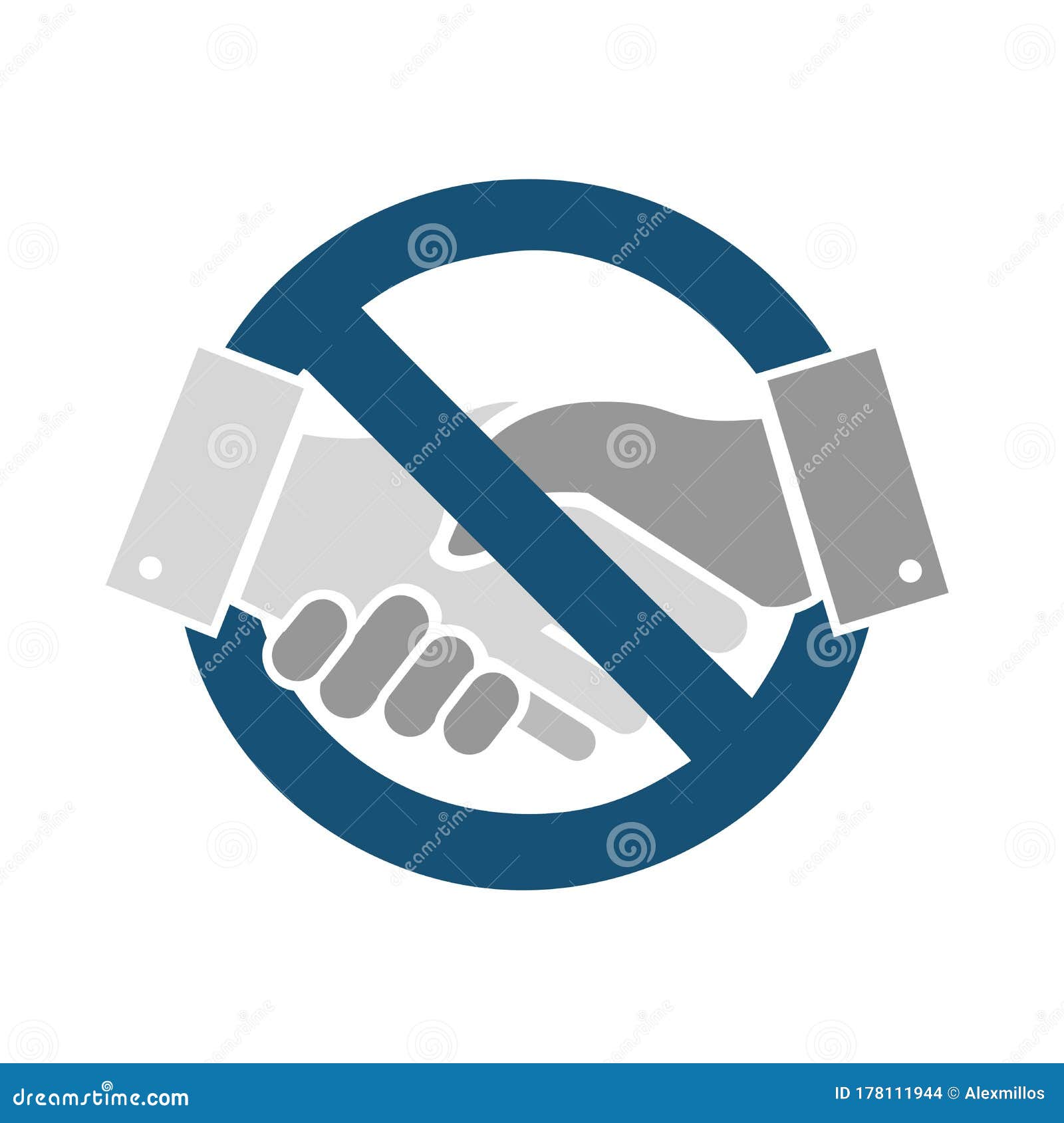 No Handshakes, Prohibition Sign. Prohibition Sign With Handshake Symbol ...