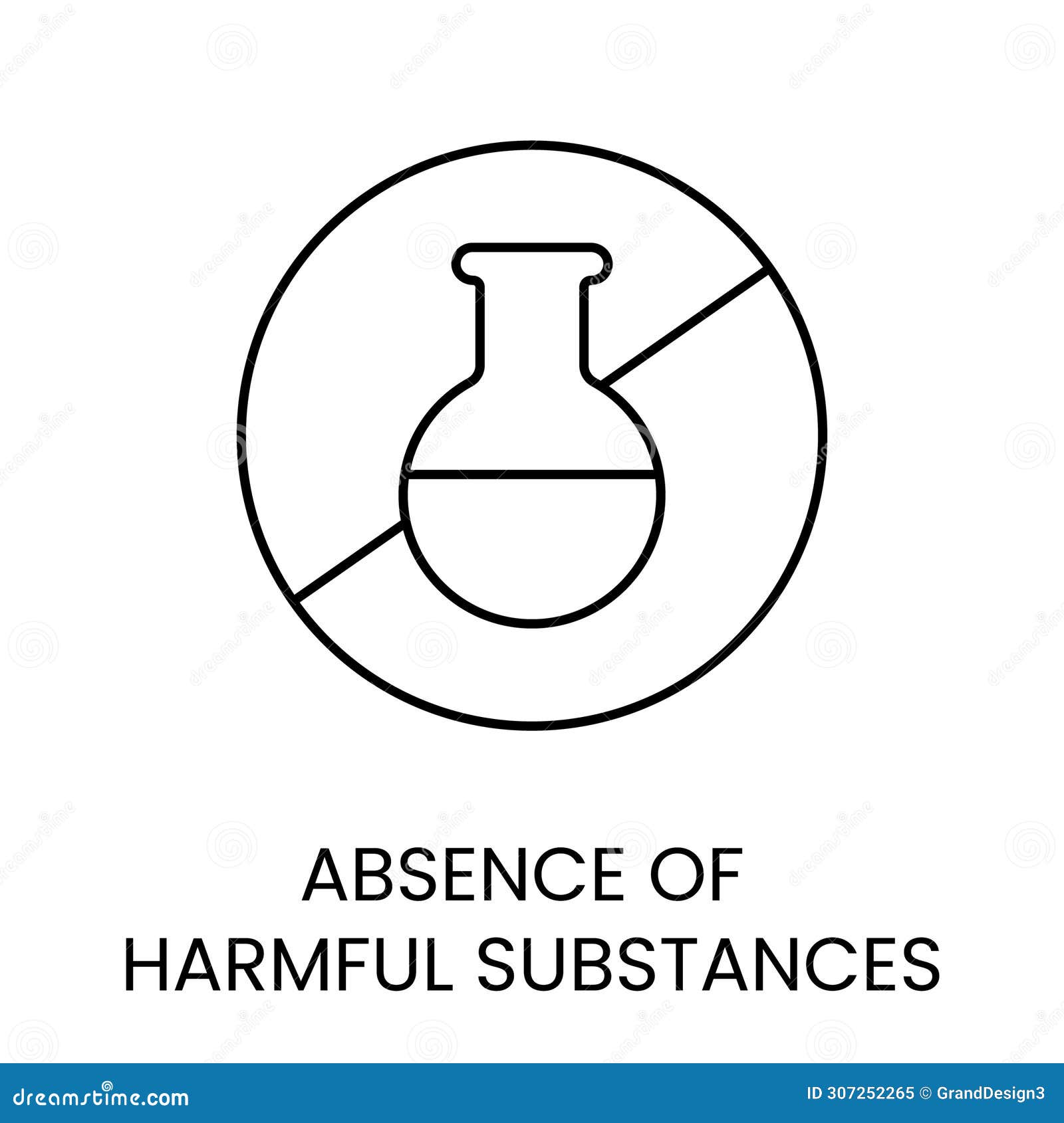 No Harmful Substances Line Icon in Vector with Editable Stroke for ...