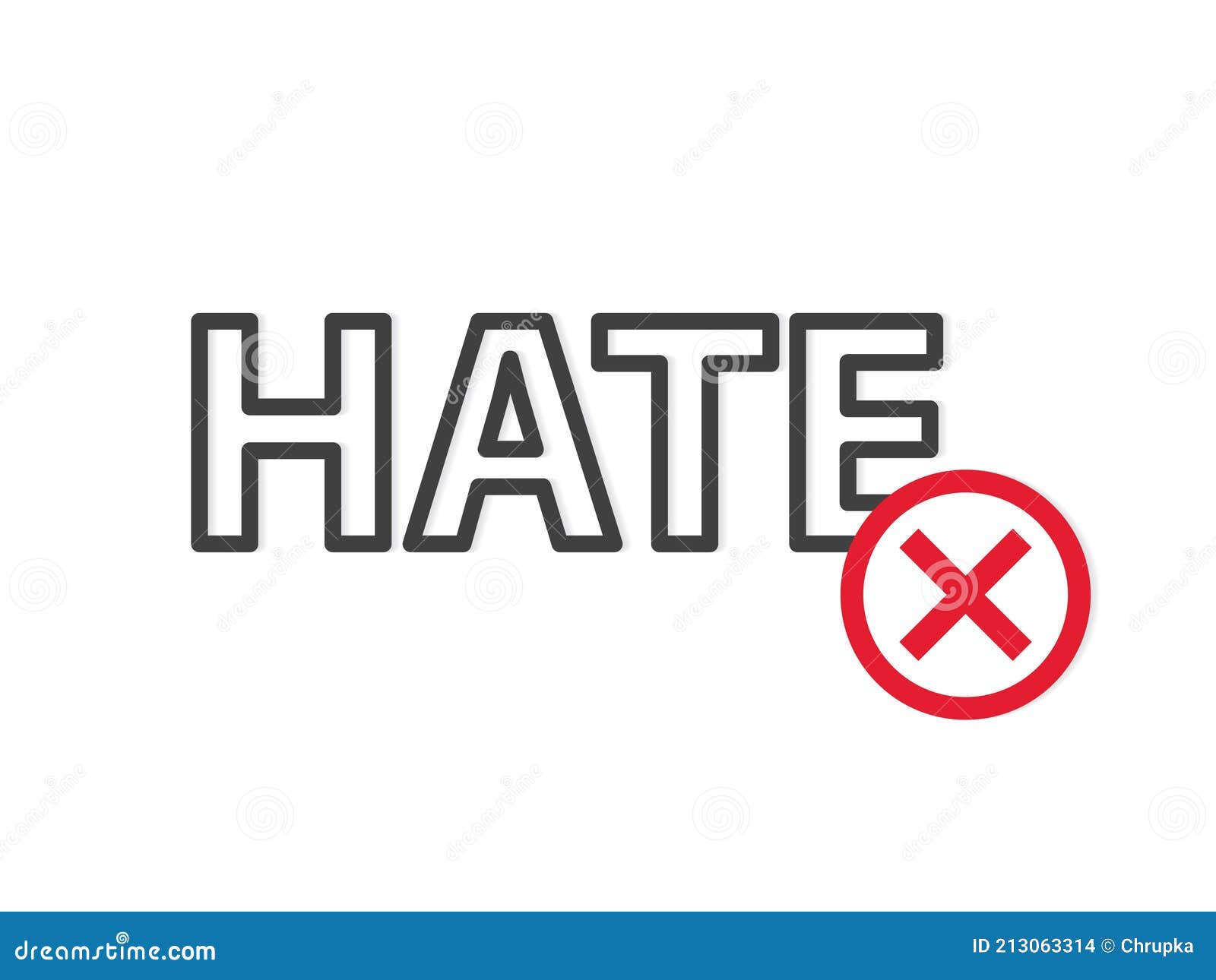 No hate concept icon stock vector. Illustration of cyber - 213063314