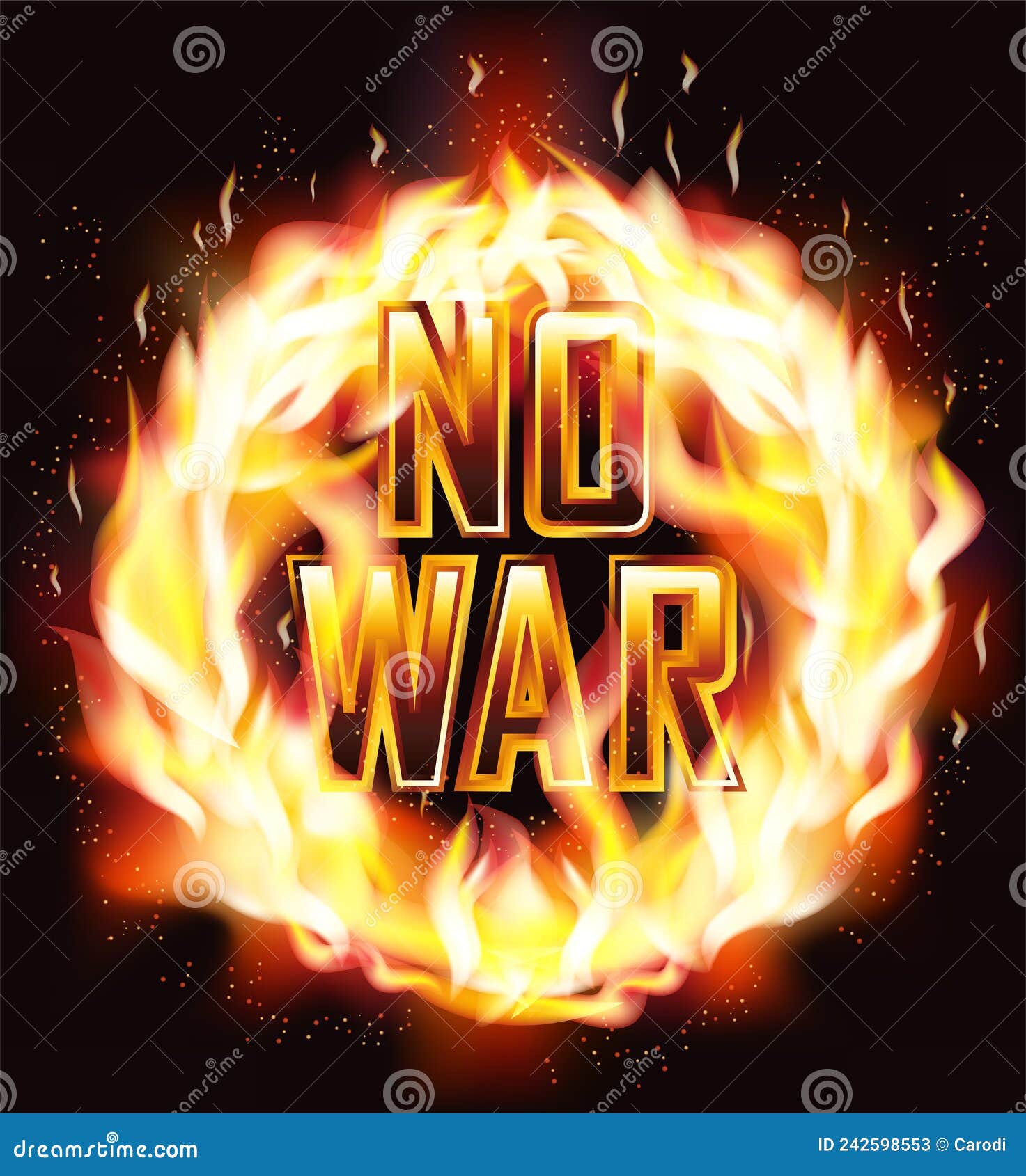 No Hay Vector De Afiches De Guerra Ilustración del Vector - Ilustración ...