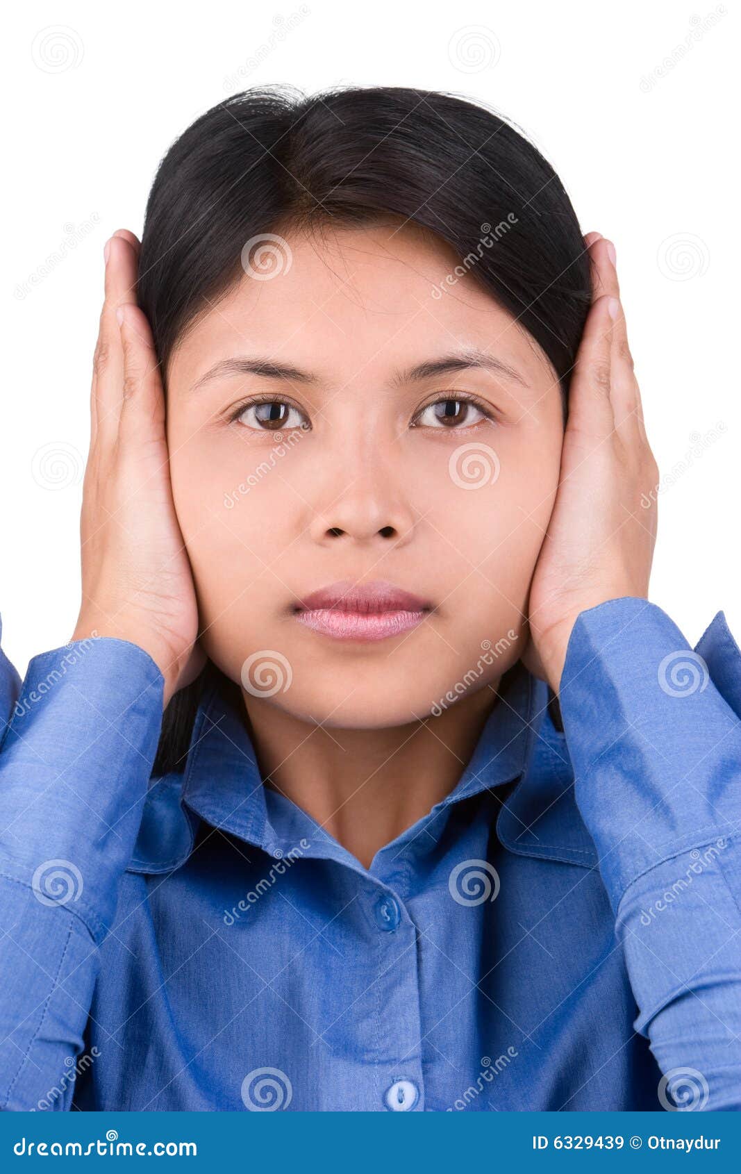 No hear stock image. Image of blue, noisy, white, looking - 6329439