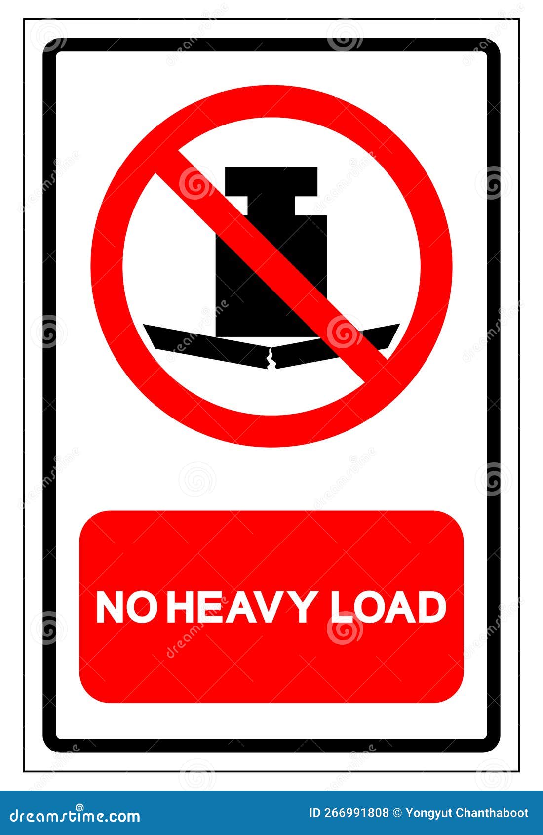 No Heavy Load Symbol Sign ,Vector Illustration, Isolate on White ...