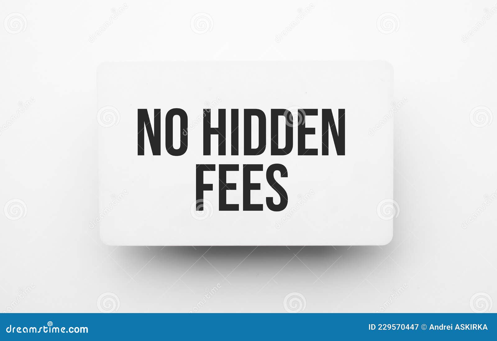 NO HIDDEN FEES Sign on Notepad on the White Backgound Stock Image ...