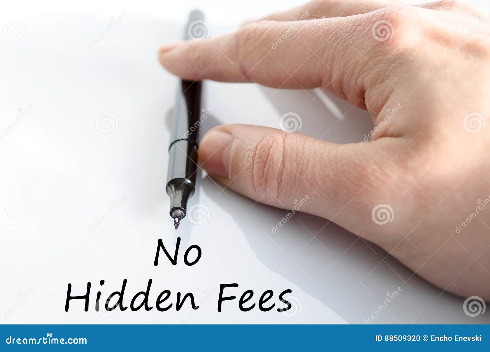 No Hidden Fees Text Concept Stock Photo - Image of finance, adviser ...