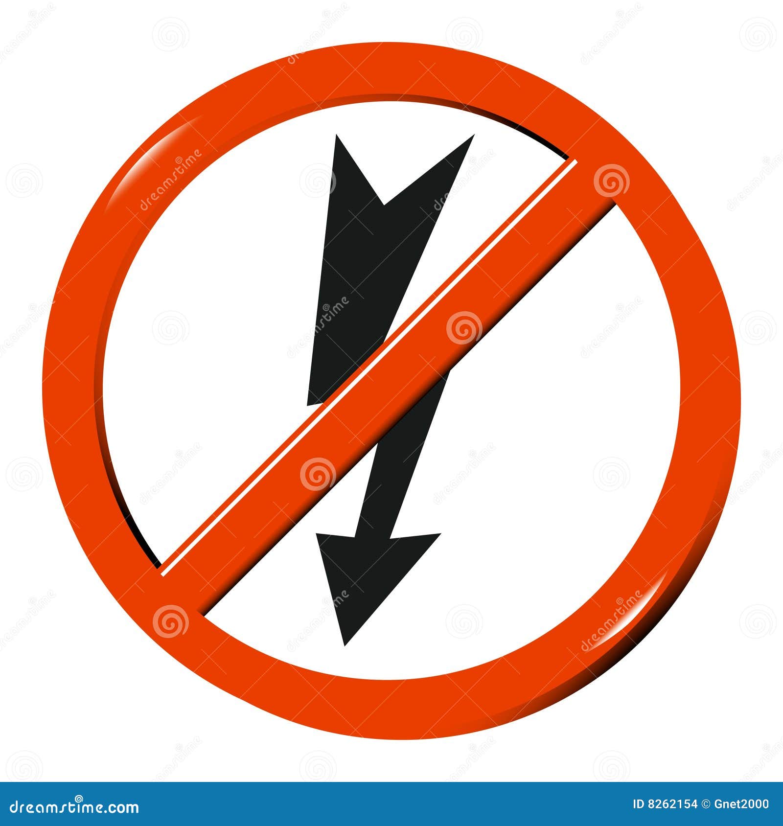 No high voltage stock vector. Illustration of halt, black - 8262154
