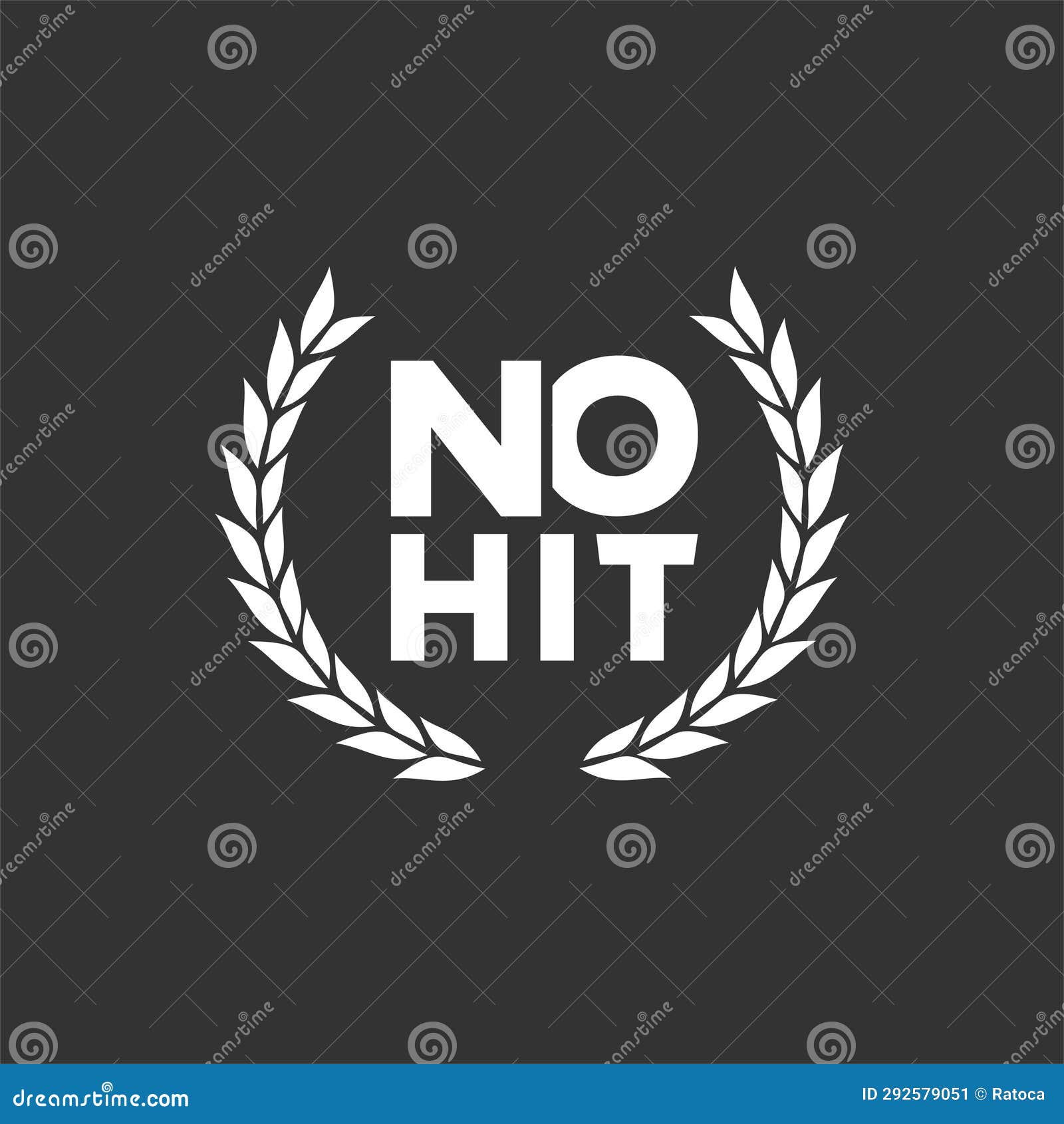No hit message symbol stock vector. Illustration of silhouette - 292579051