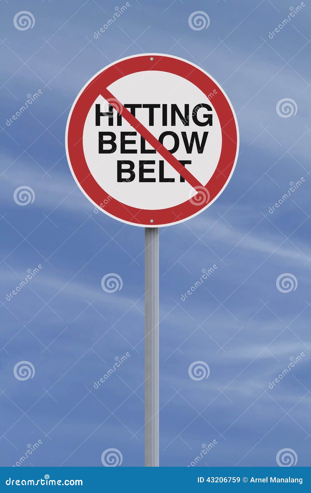 No Hitting Sign