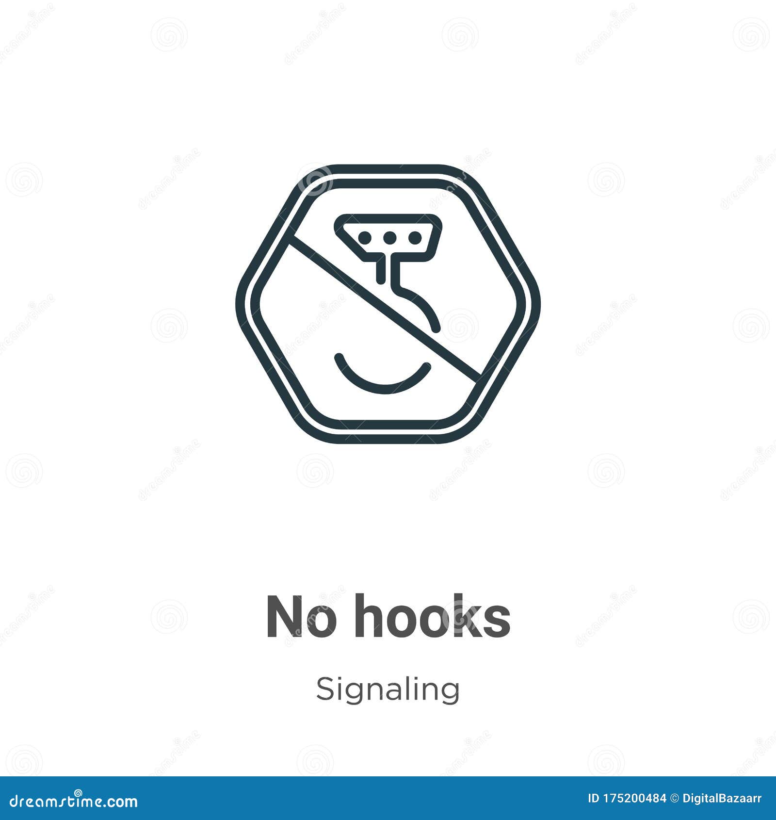 Warning Use Hooks Safety Body Only Symbol Sign ,Vector Illustration ...