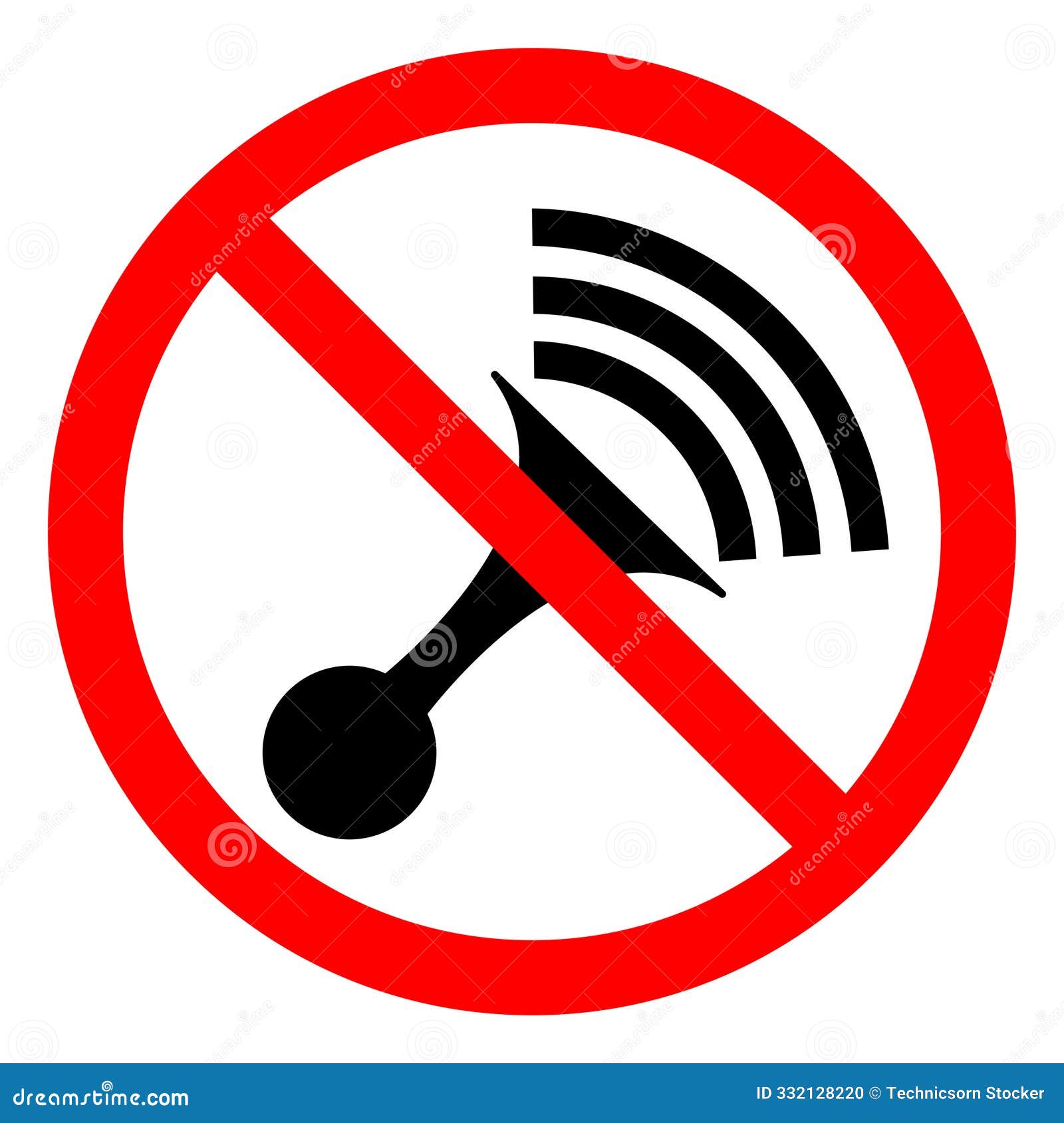 No Horn Symbol Sign, Vector Illustration, Isolate on White Background ...