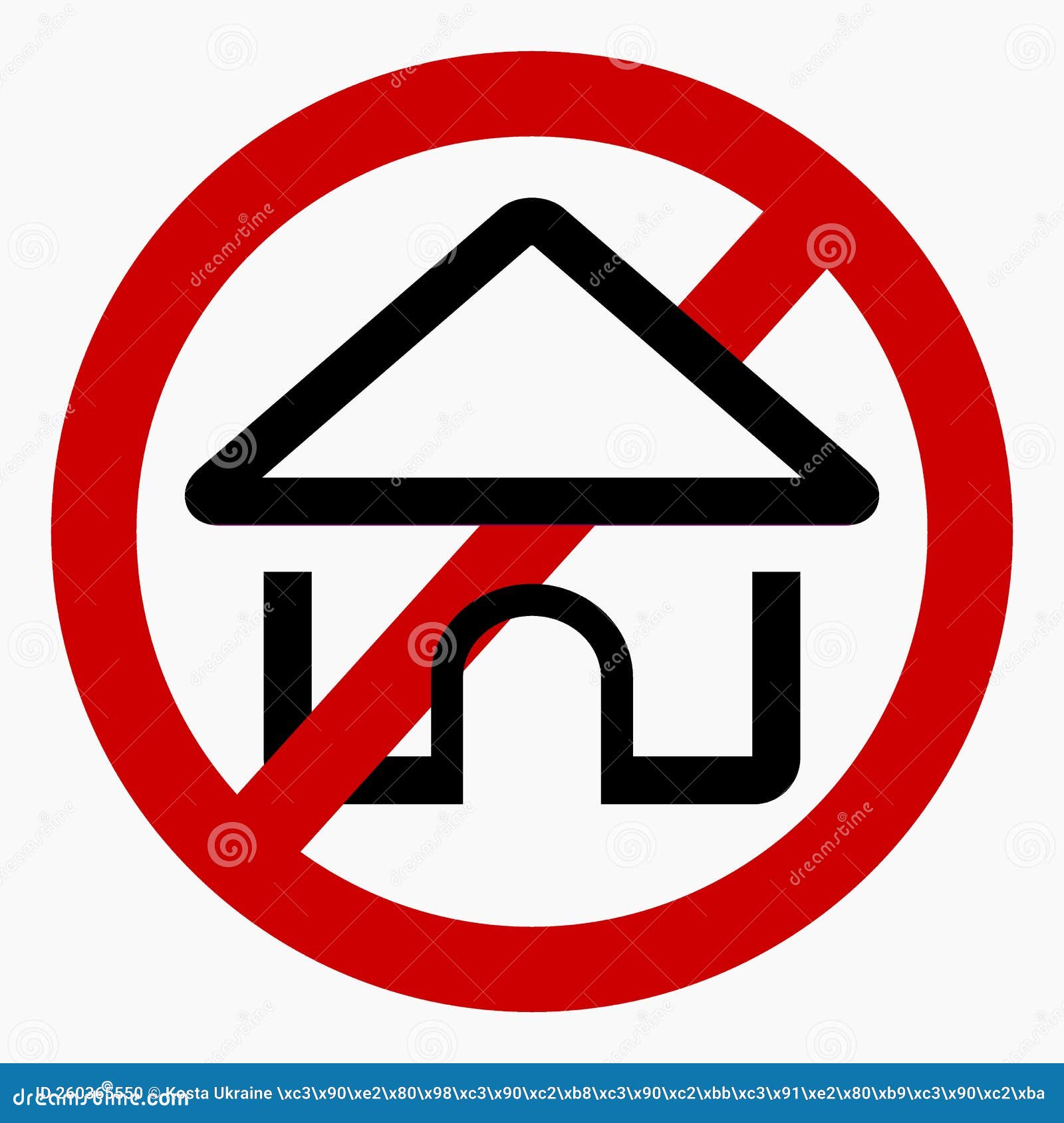 No house stock vector. Illustration of prohibited, people - 260365550