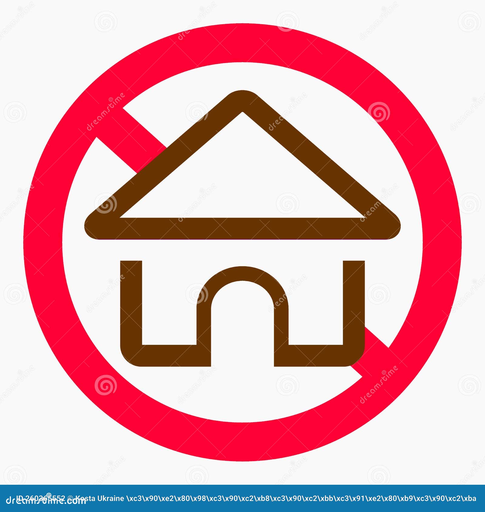 No house stock vector. Illustration of concept, restrict - 260365552