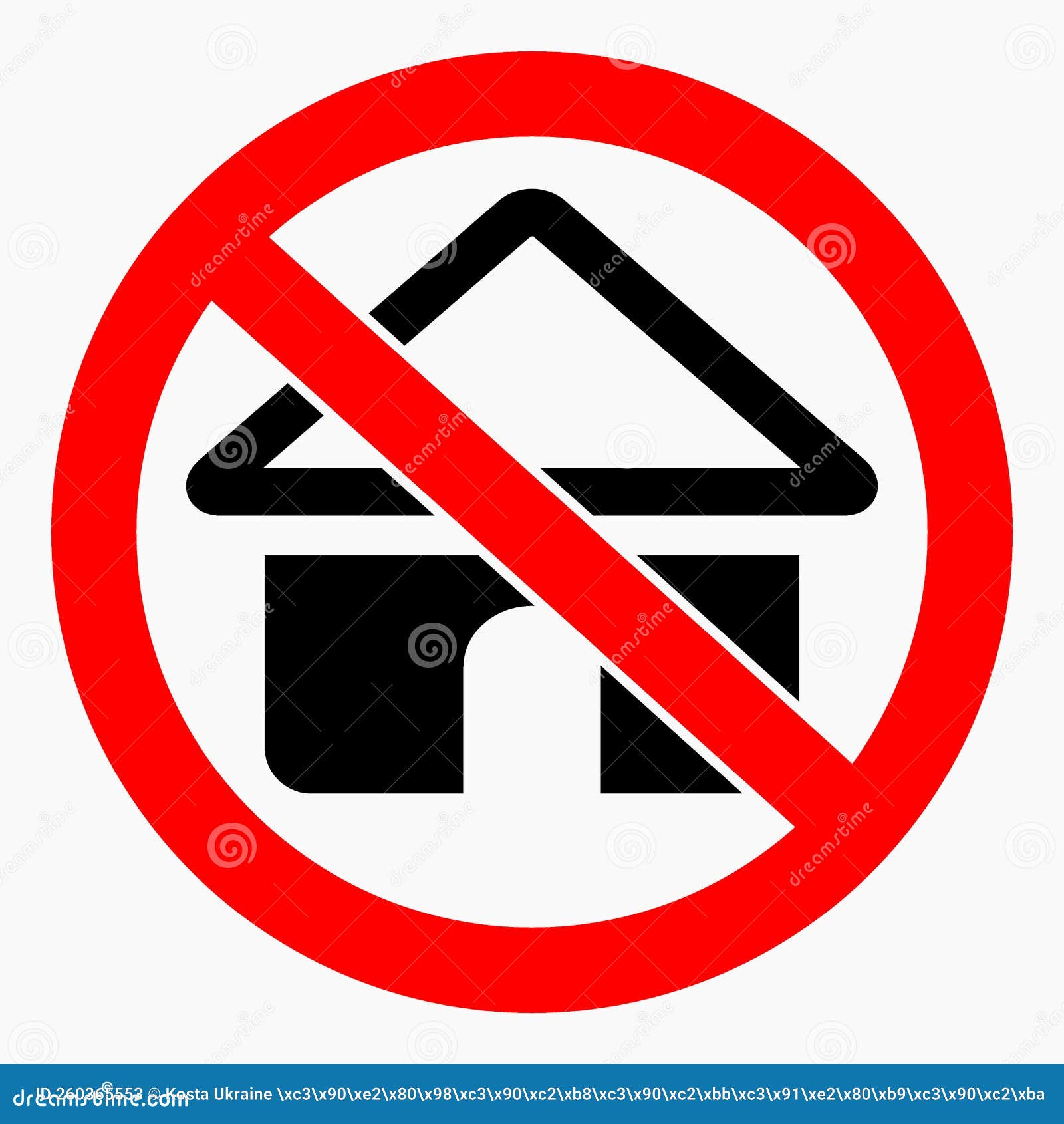 No house stock vector. Illustration of caution, eviction - 260365553