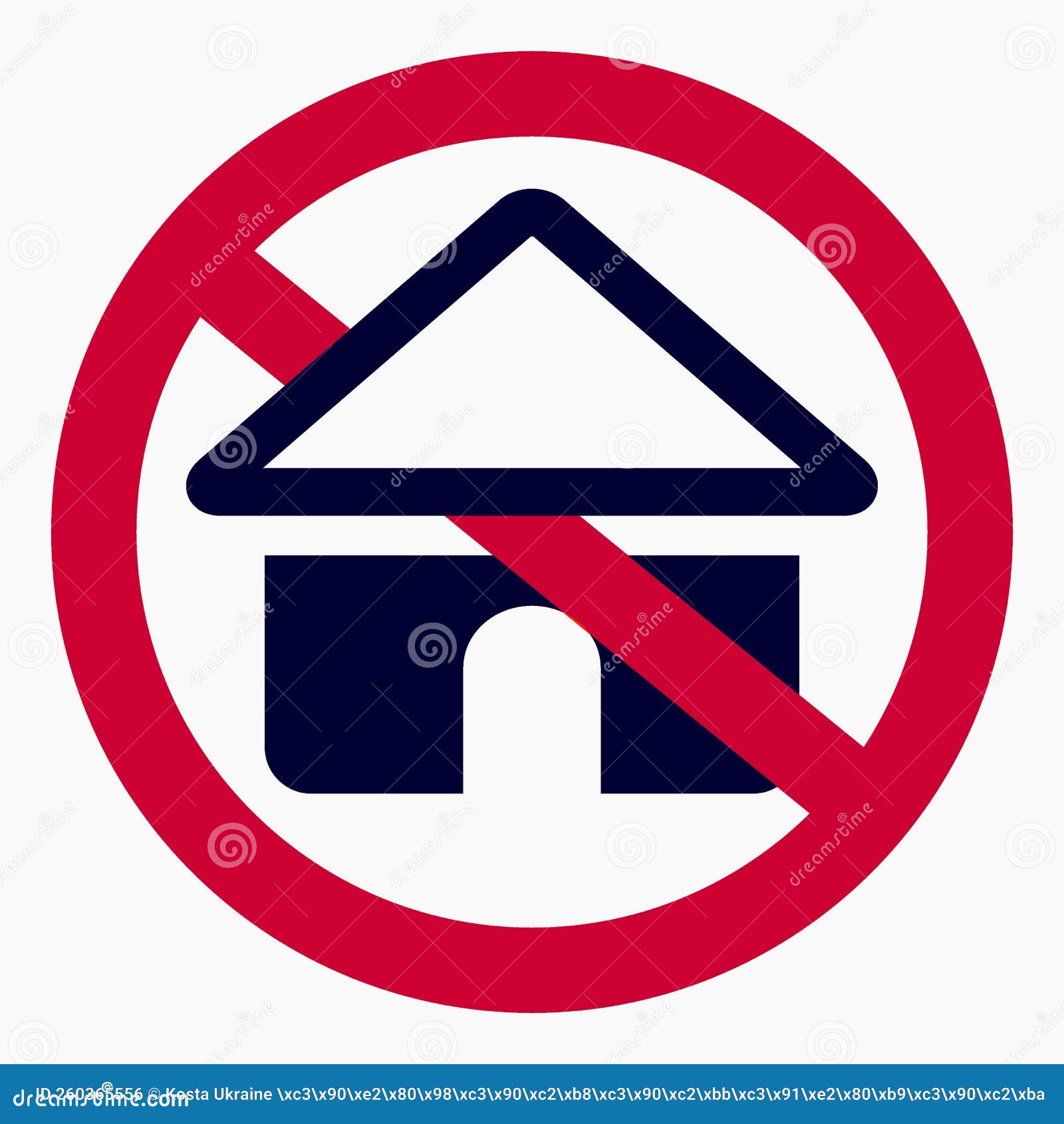No house stock vector. Illustration of home, caution - 260365556