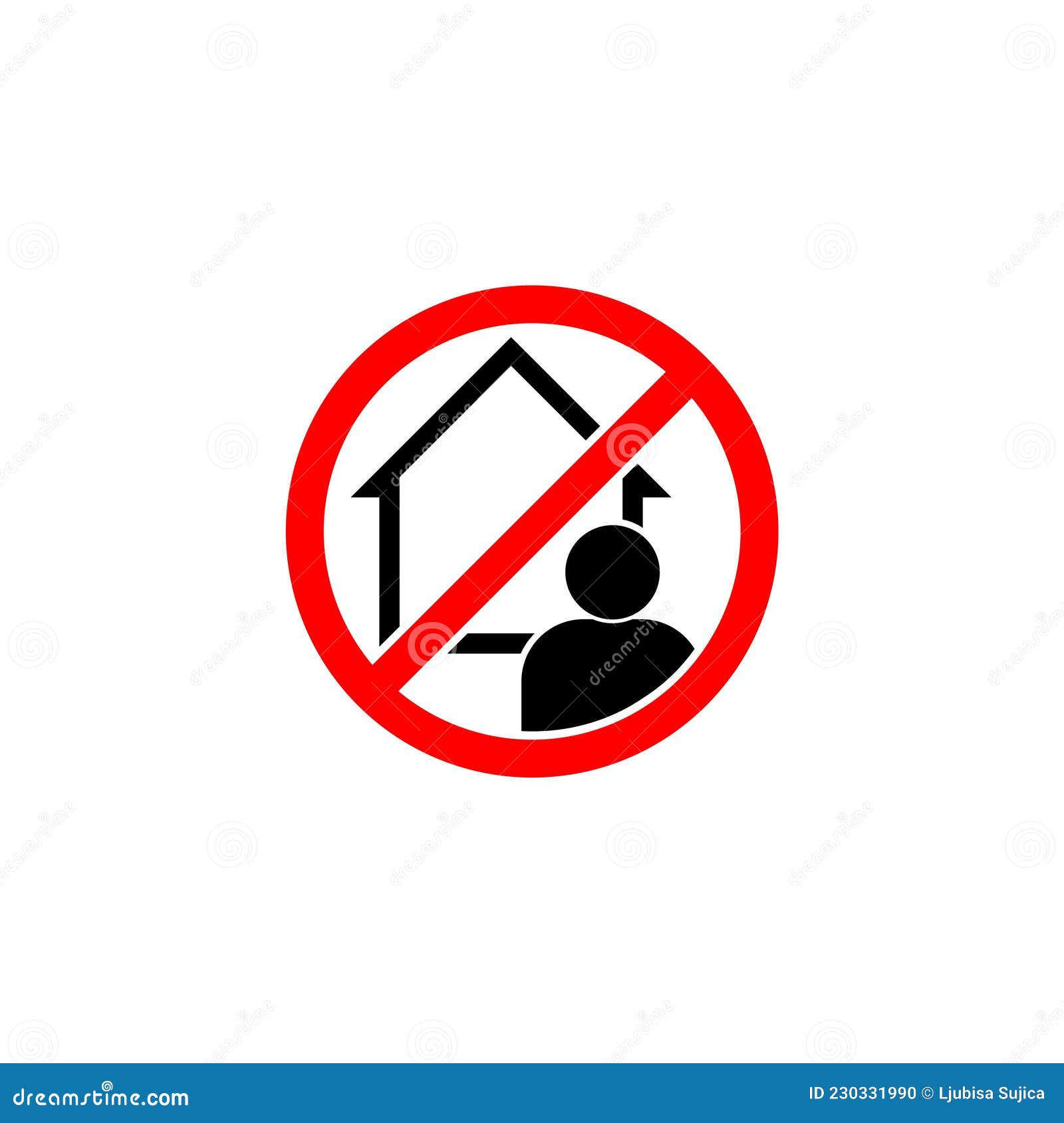 No House Visiting Icon Isolated on White Background Stock Vector ...