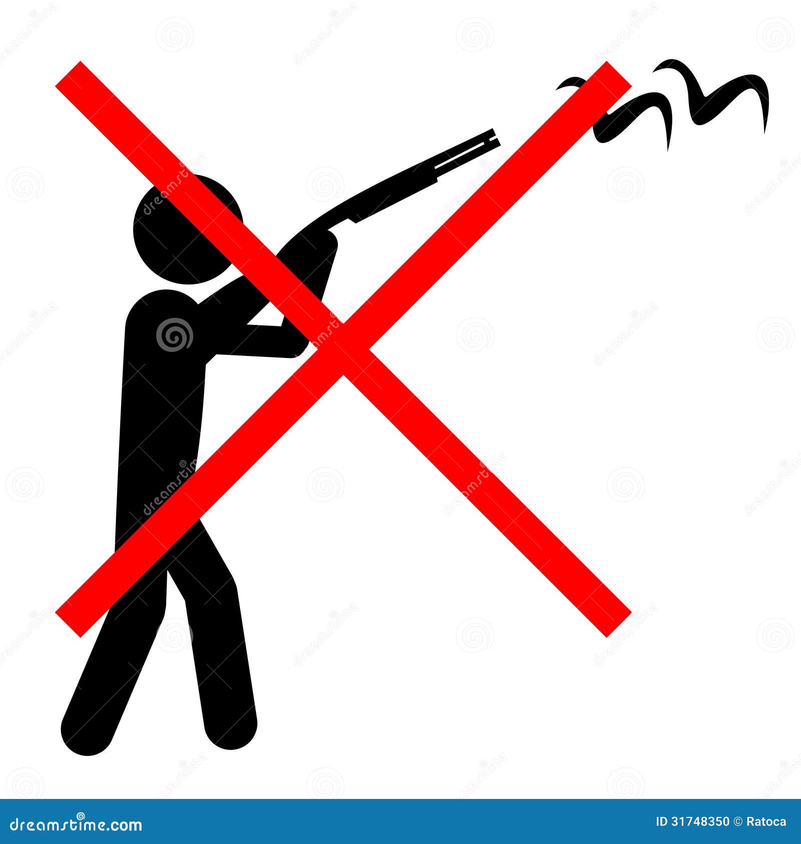 No hunt stock vector. Illustration of hunting, creative - 31748350