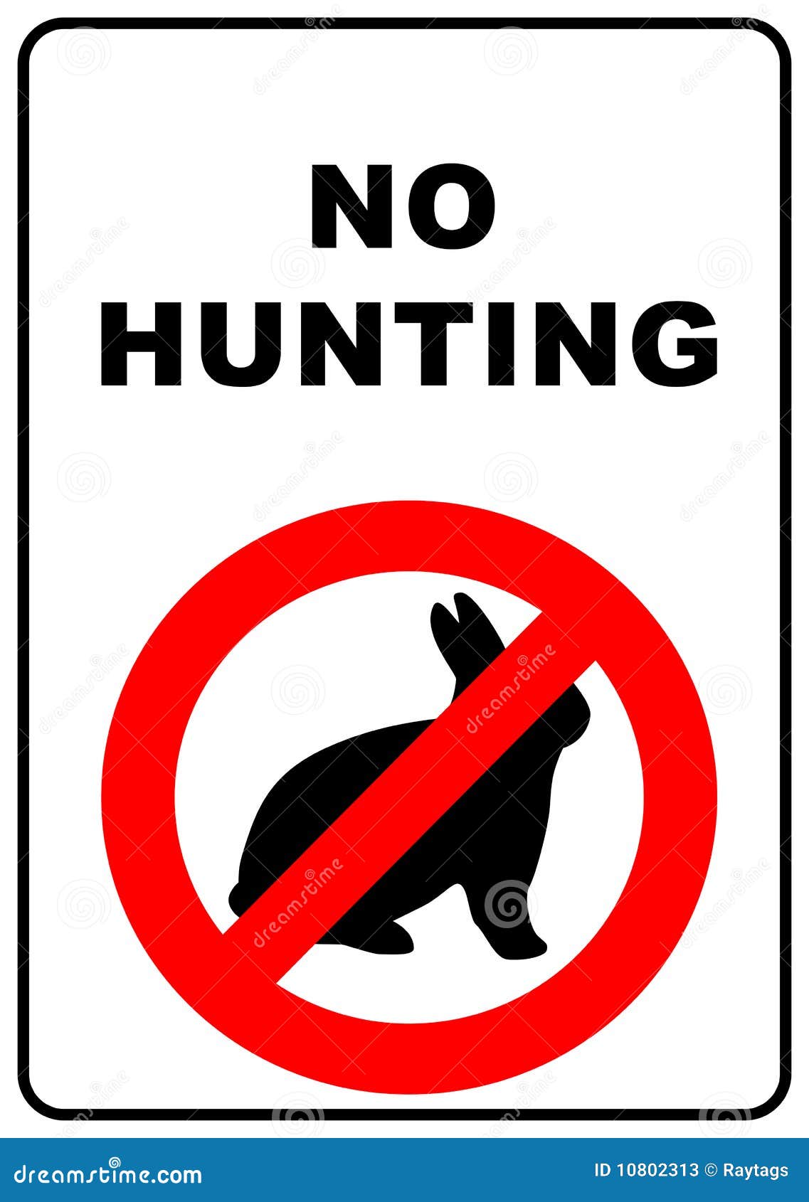 No hunting sign stock illustration. Illustration of signage - 10802313