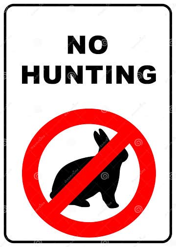 No hunting sign stock illustration. Illustration of signage - 10802313