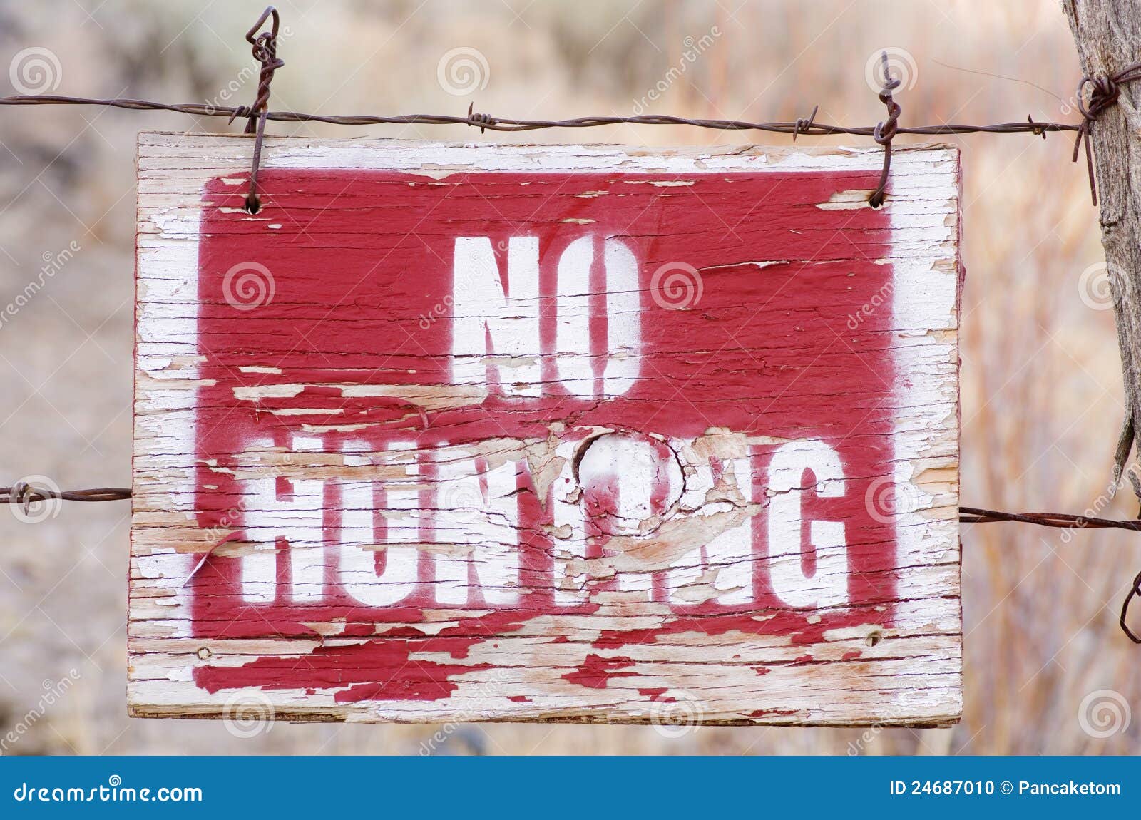 No Hunting Sign stock photo. Image of hunting, rustic - 24687010