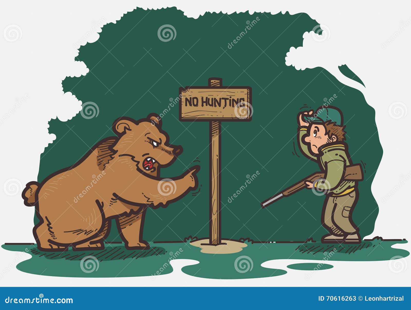 No Hunting stock vector. Illustration of extinct, hunter - 70616263