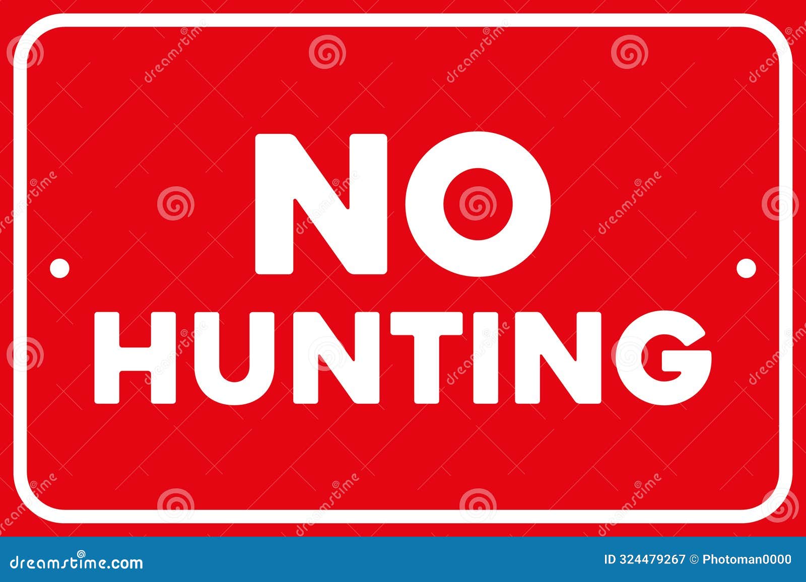No hunting sign stock vector. Illustration of white - 324479267